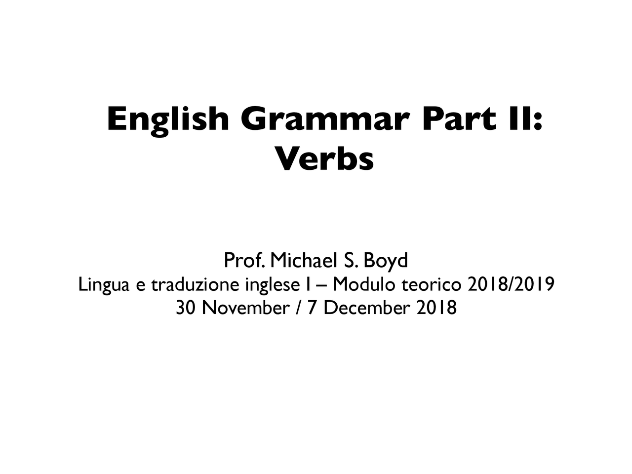 Inglese Modulo Teorico Docsity