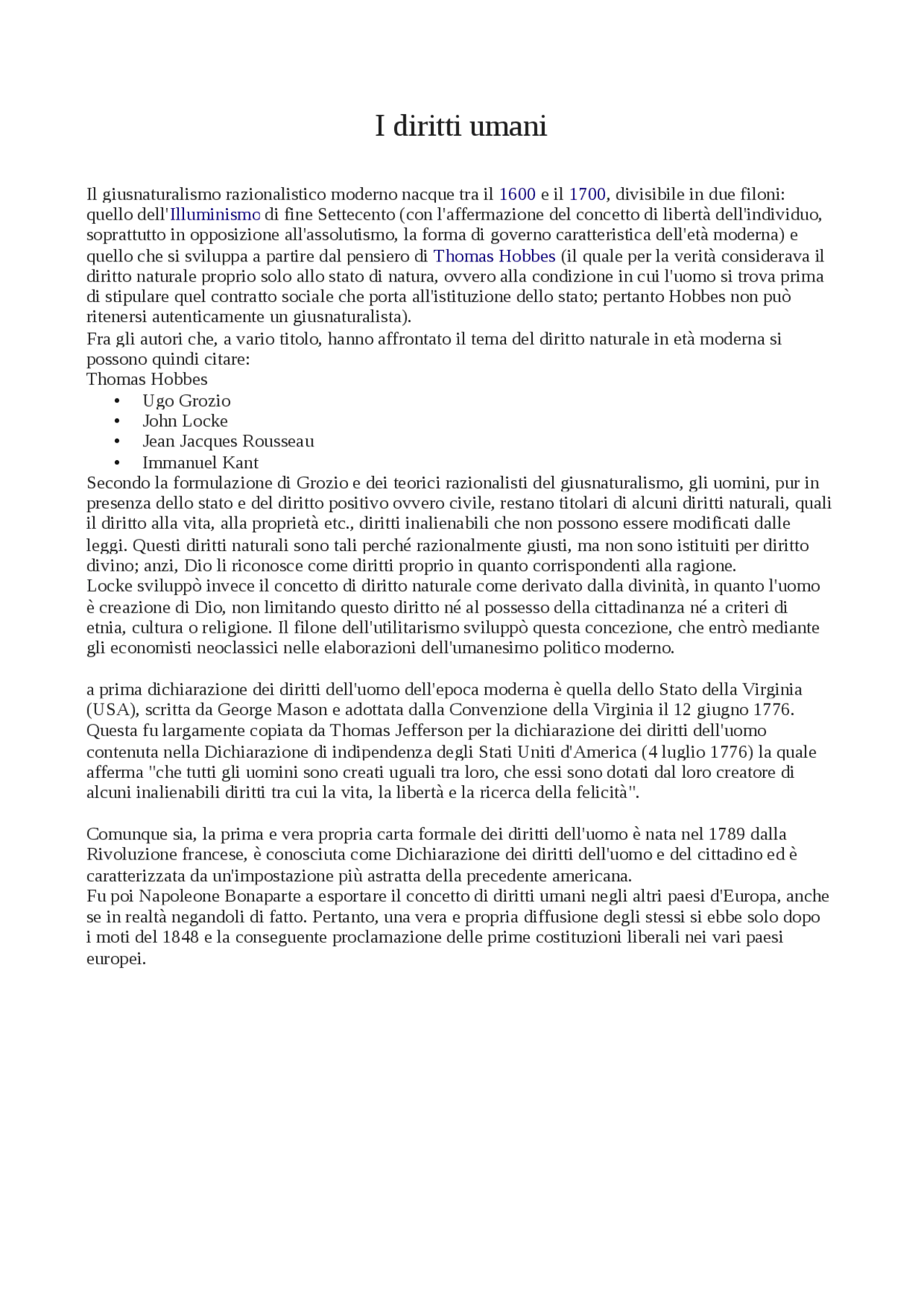 I Diritti Umani Delluomo Docsity