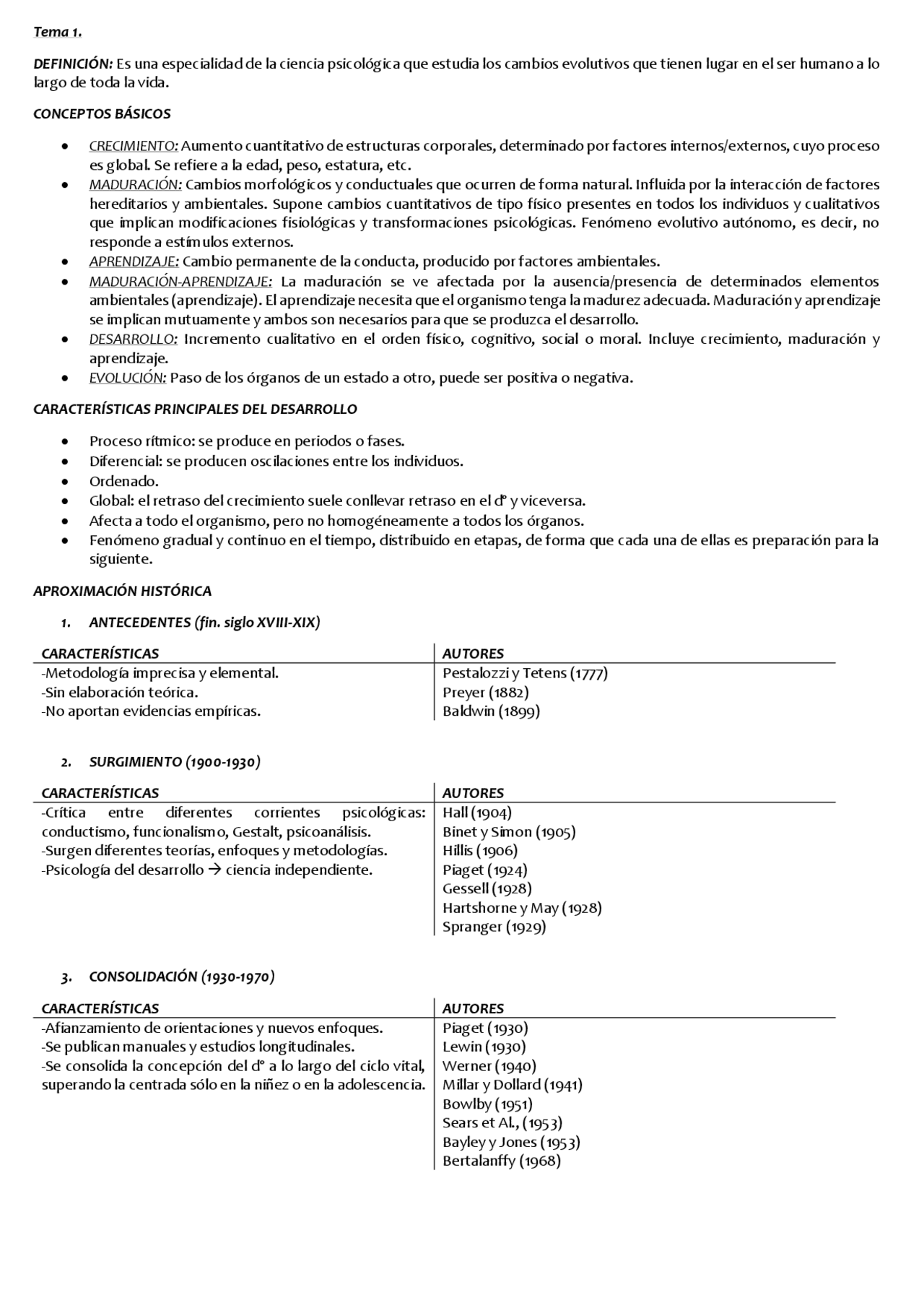 Psicologia Del Desarrollo Docsity