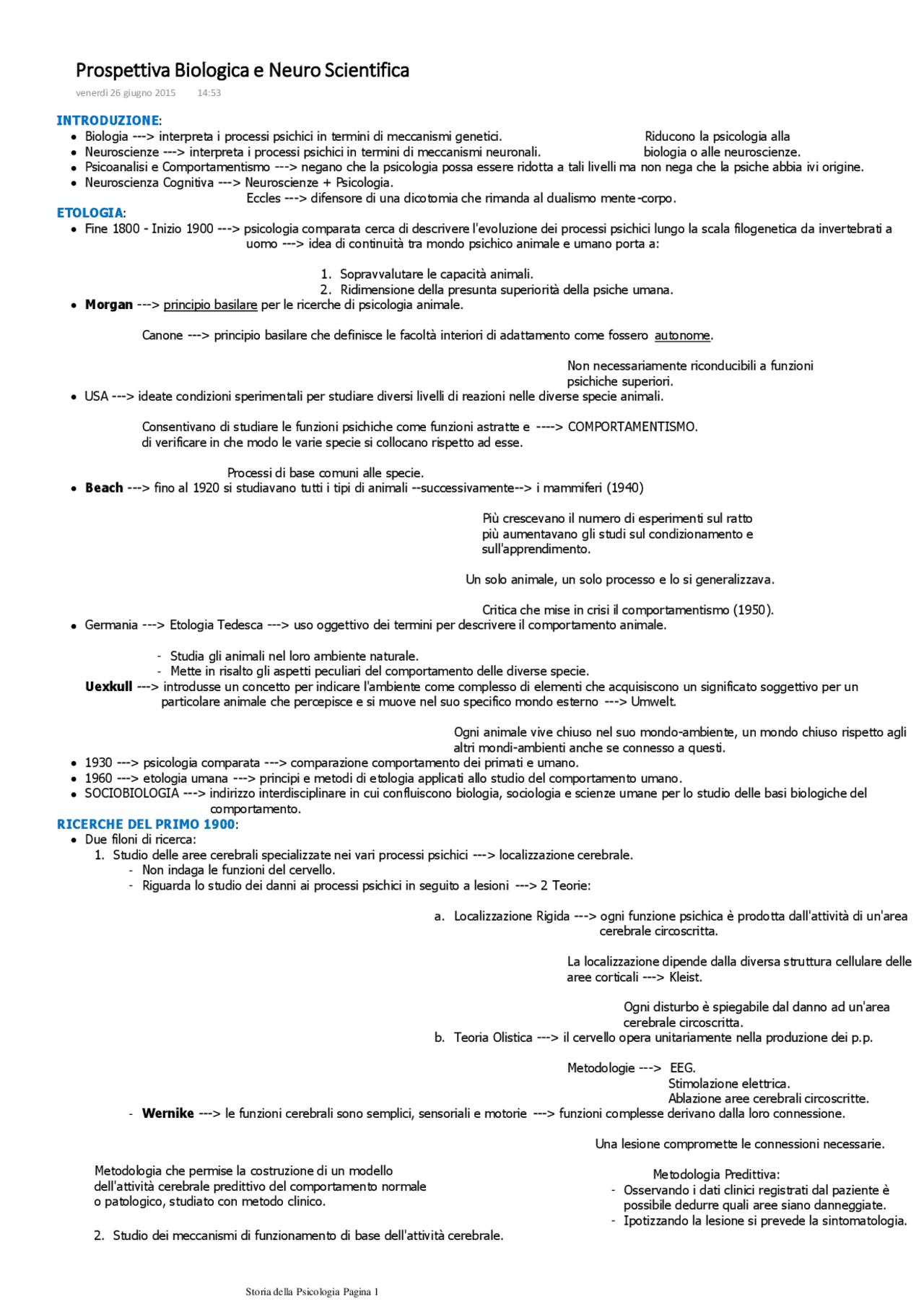 Storia Della Psicologia Docsity