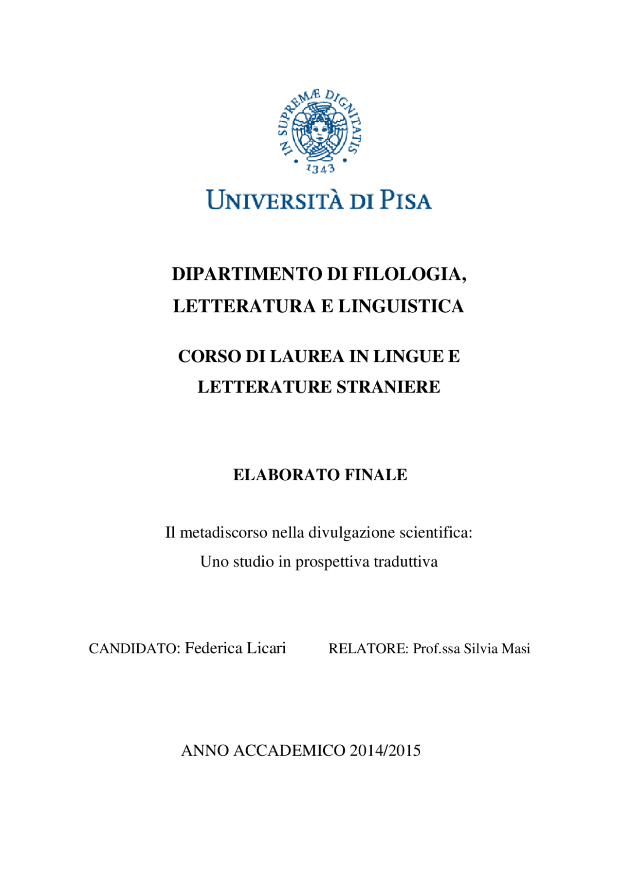 Tesi Laurea Triennale Docsity
