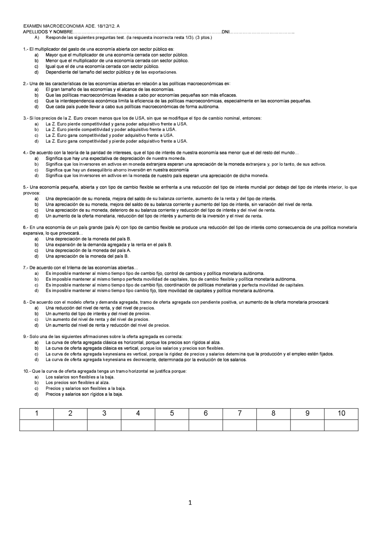 Examen Macroeconomia Docsity