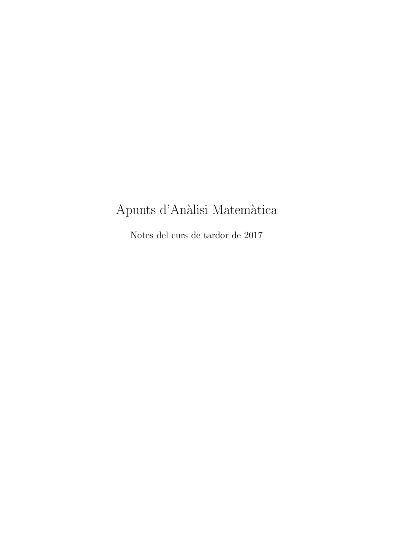 Apuntes Análisis Matemático Docsity
