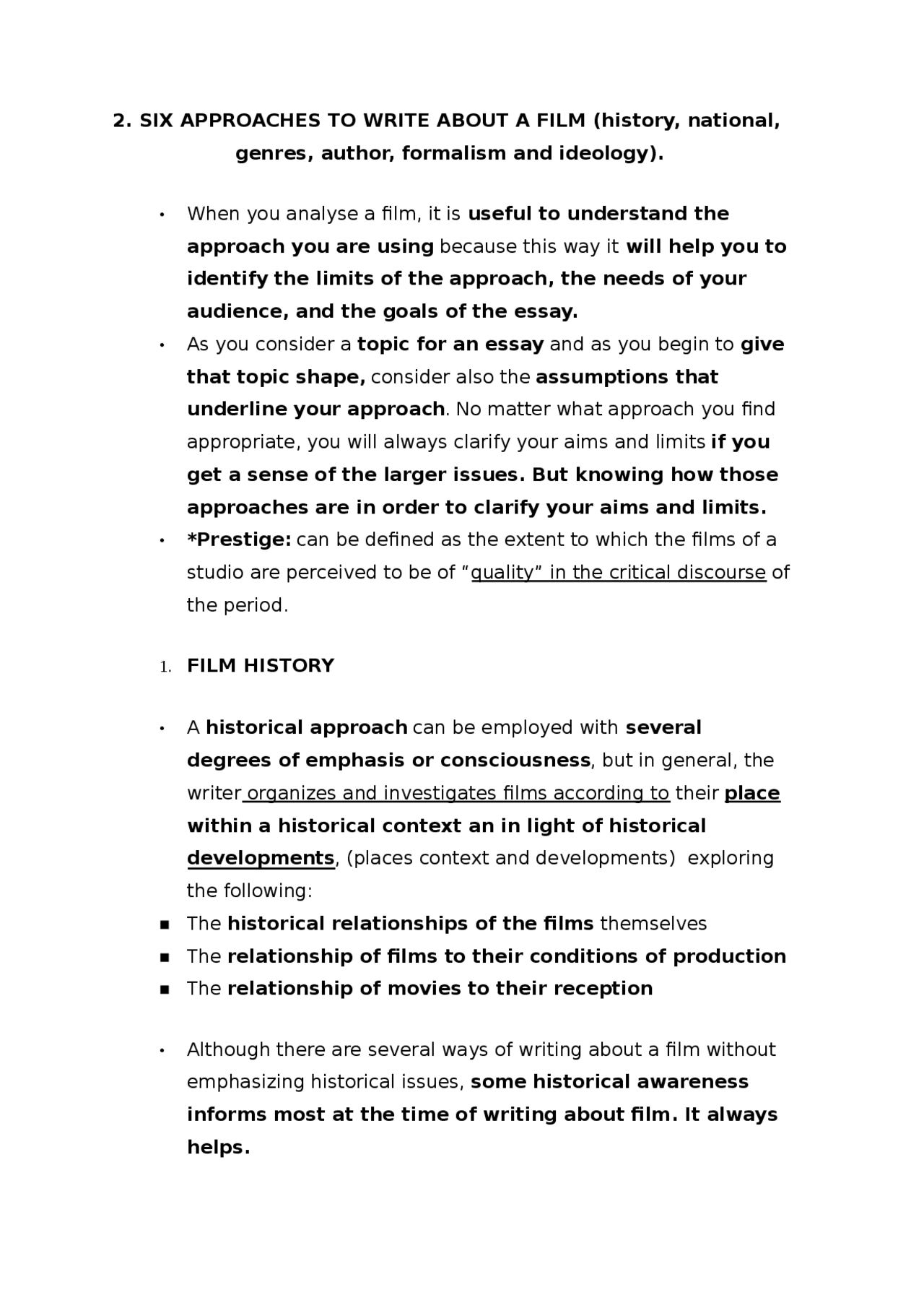 Six approaches to comment a film | Apuntes de Comunicación Audiovisual ...