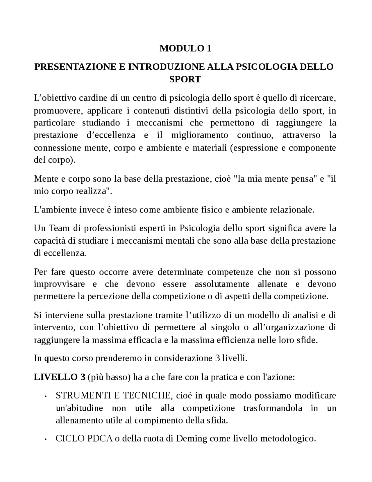 Riassunto Dalle Dispense Docsity