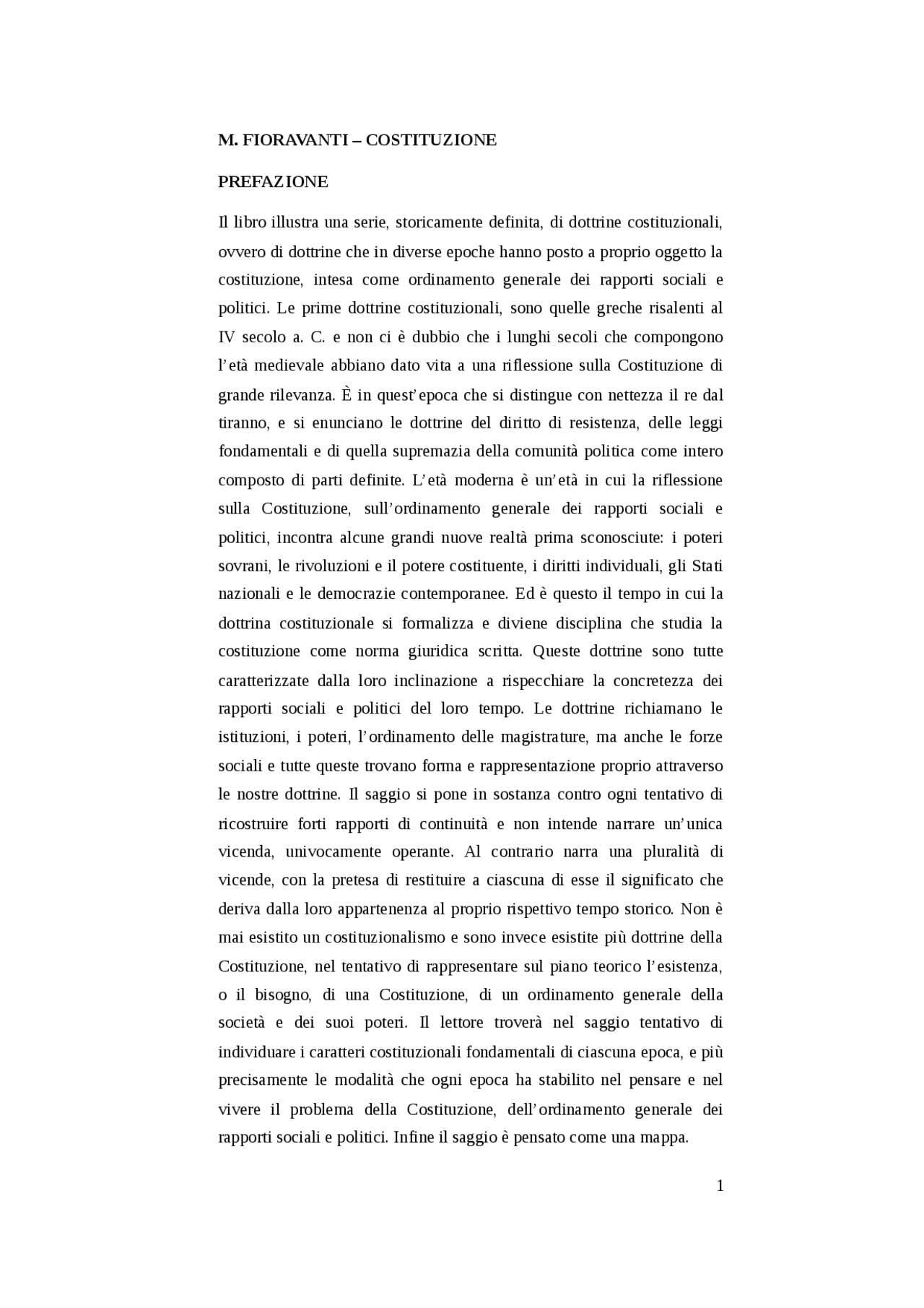Costituzione M Fioravanti Docsity
