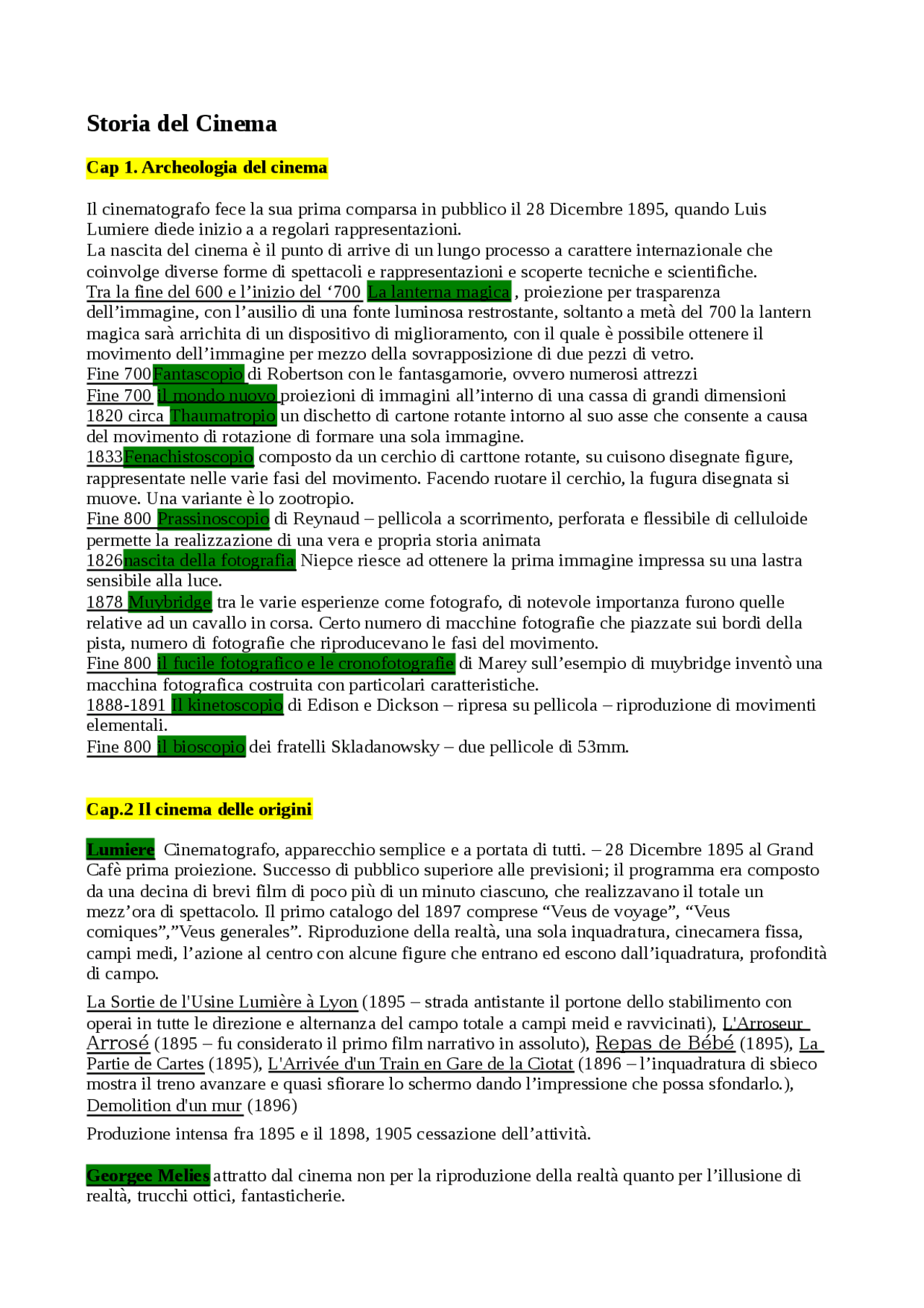 Manuale Di Storia Del Cinema Rondolino Docsity