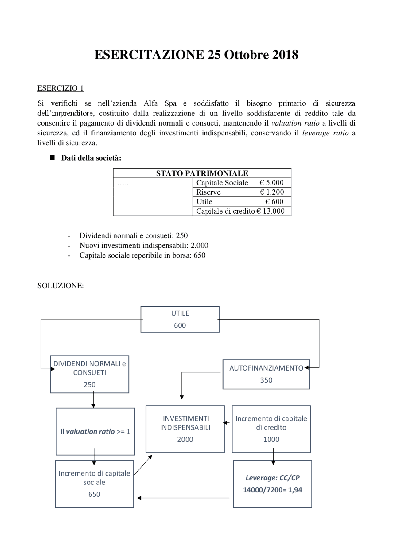 Bilancio Esercizi Roma Tre Docsity