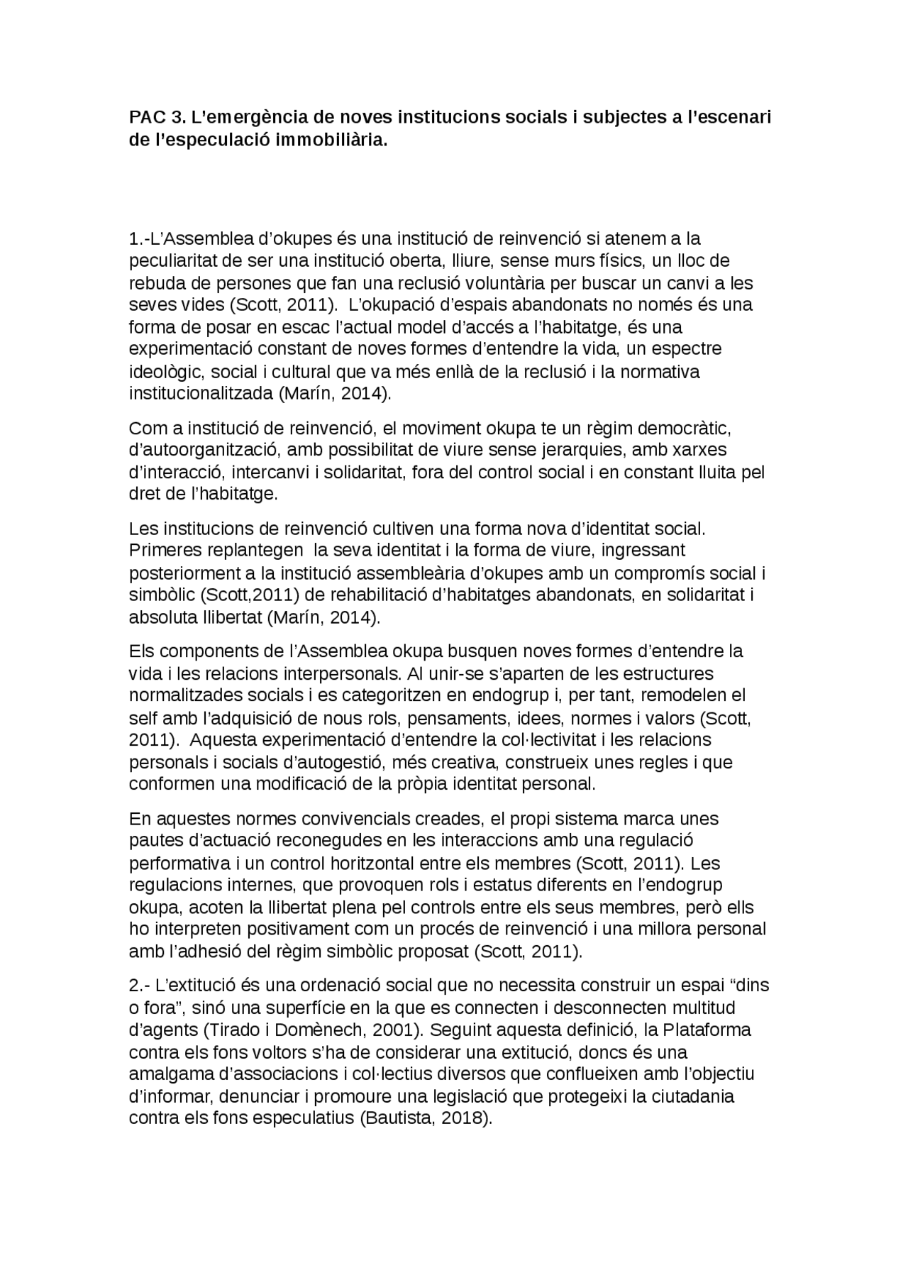 Pac 3 AcciÓ Col·lectiva Docsity