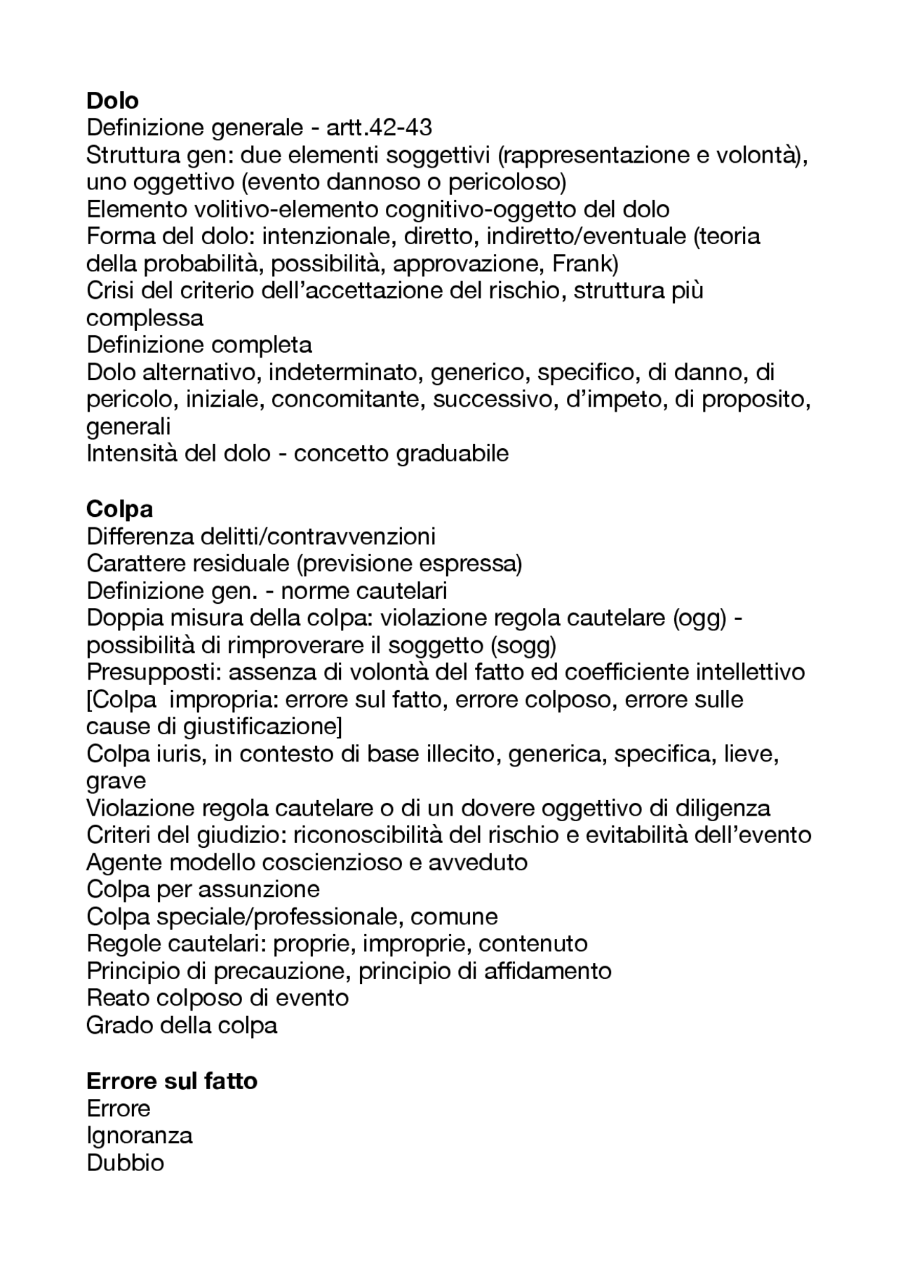 Schema Riassuntivo Penale Sintesi Del Corso Di Diritto Penale Docsity