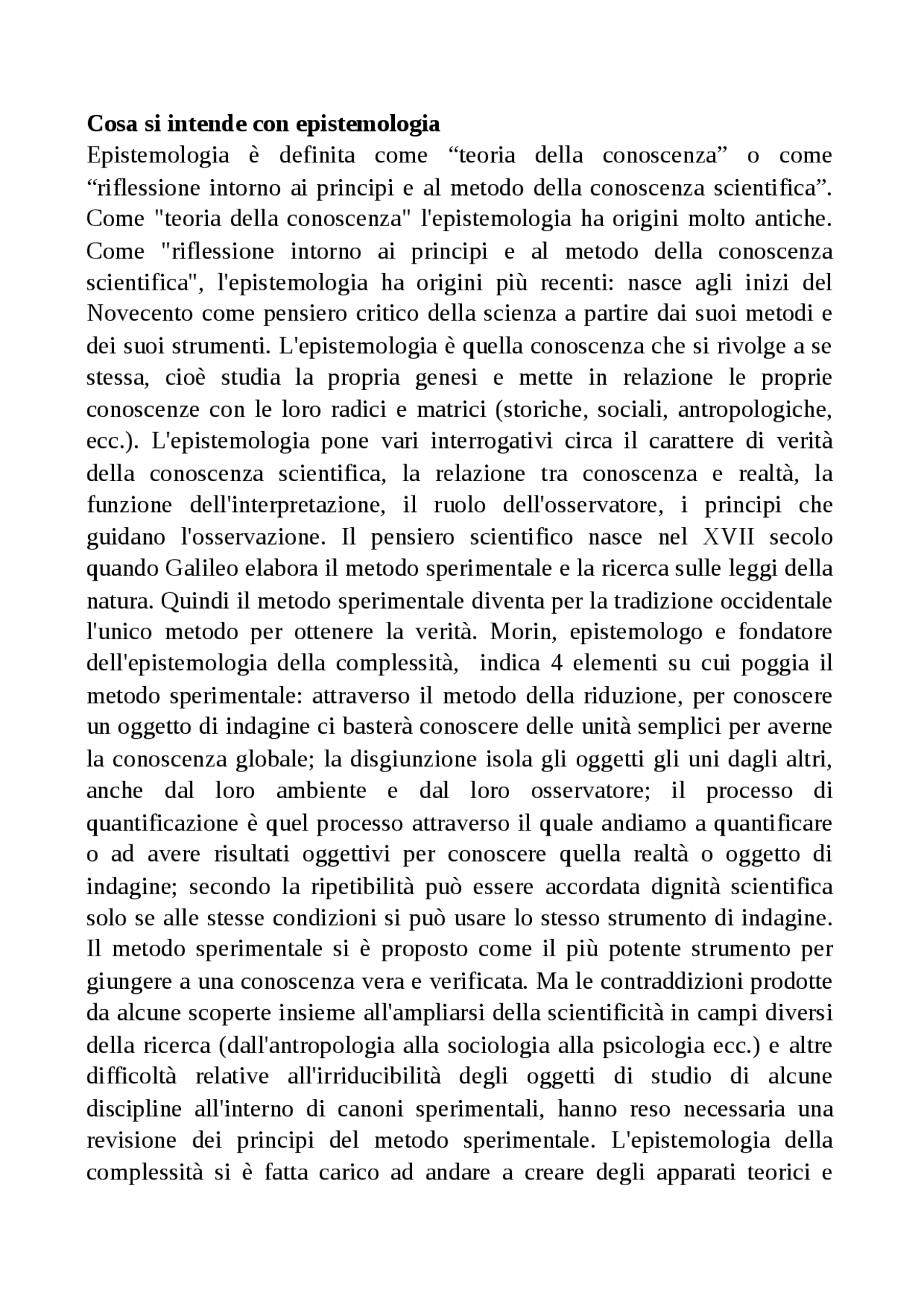Riassunto Dalle Dispense Docsity
