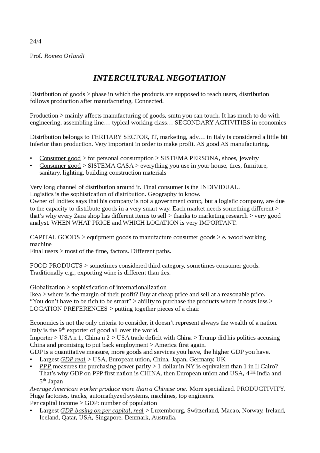 Intercultural negotiation - Docsity