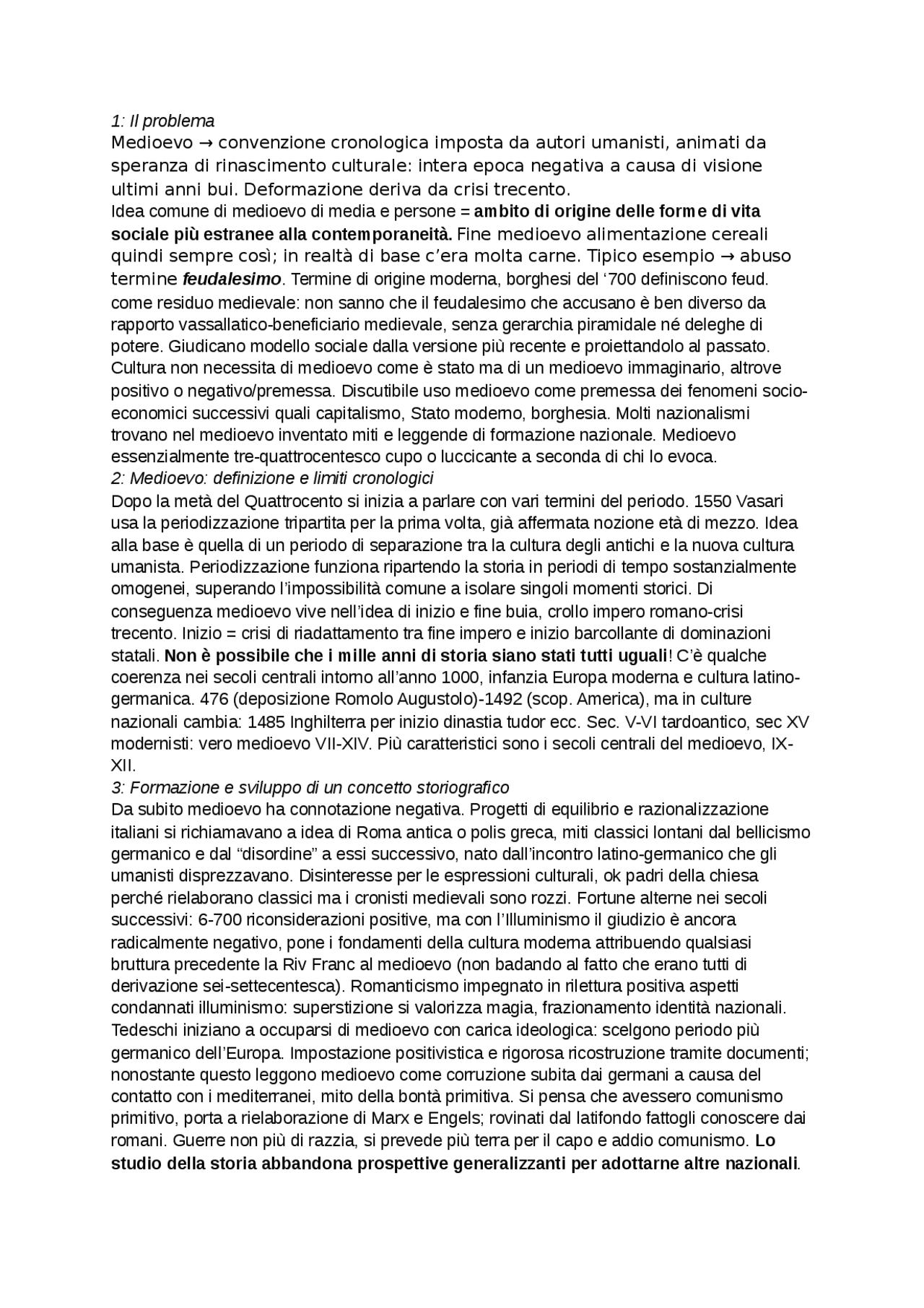 Riassunto Lidea Di Medioevo Giuseppe Sergi Docsity