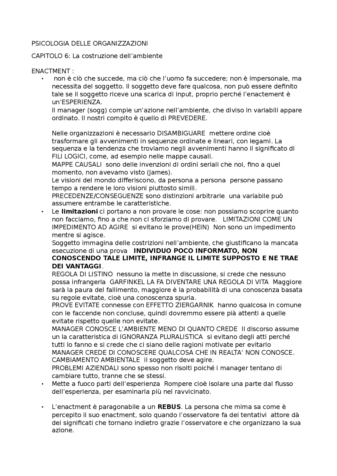 Riassunto Di Organizzare Docsity