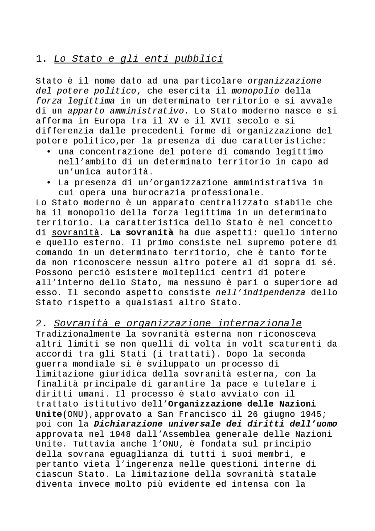 Riassunto Per Esami Di Diritto Pubblico Docsity