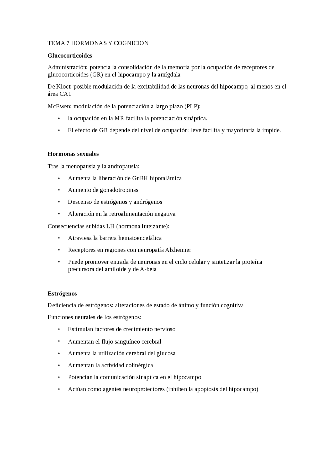 Tema 7 Psicoendocrinologia Apuntes De Psicobiología Docsity