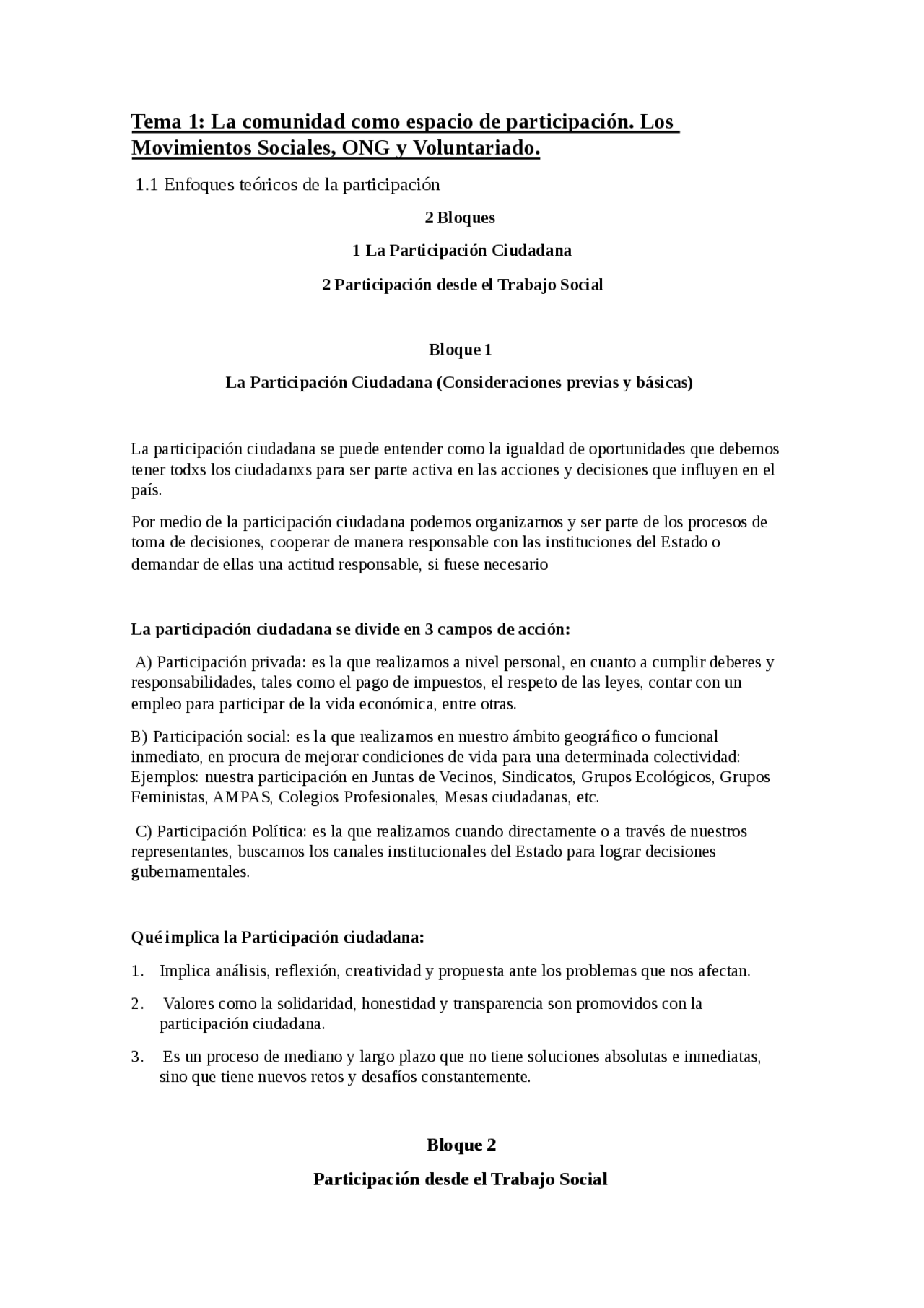 Tema 1 Trabajo Social Comunitario - Docsity