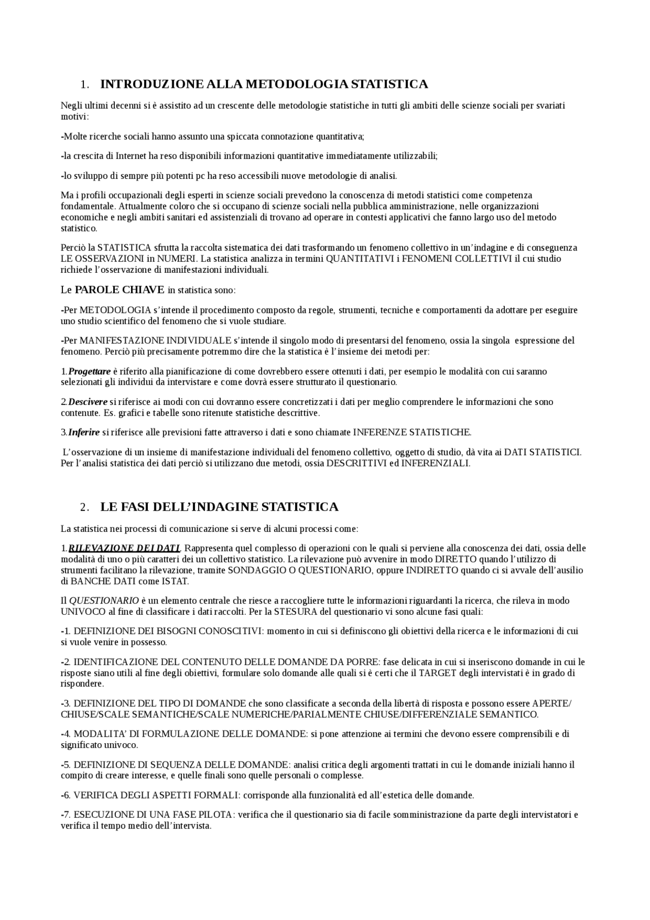 Statistica E Comunicazione Docsity