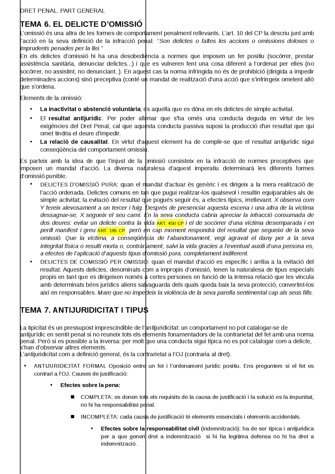 Dret Penal Part General Docsity