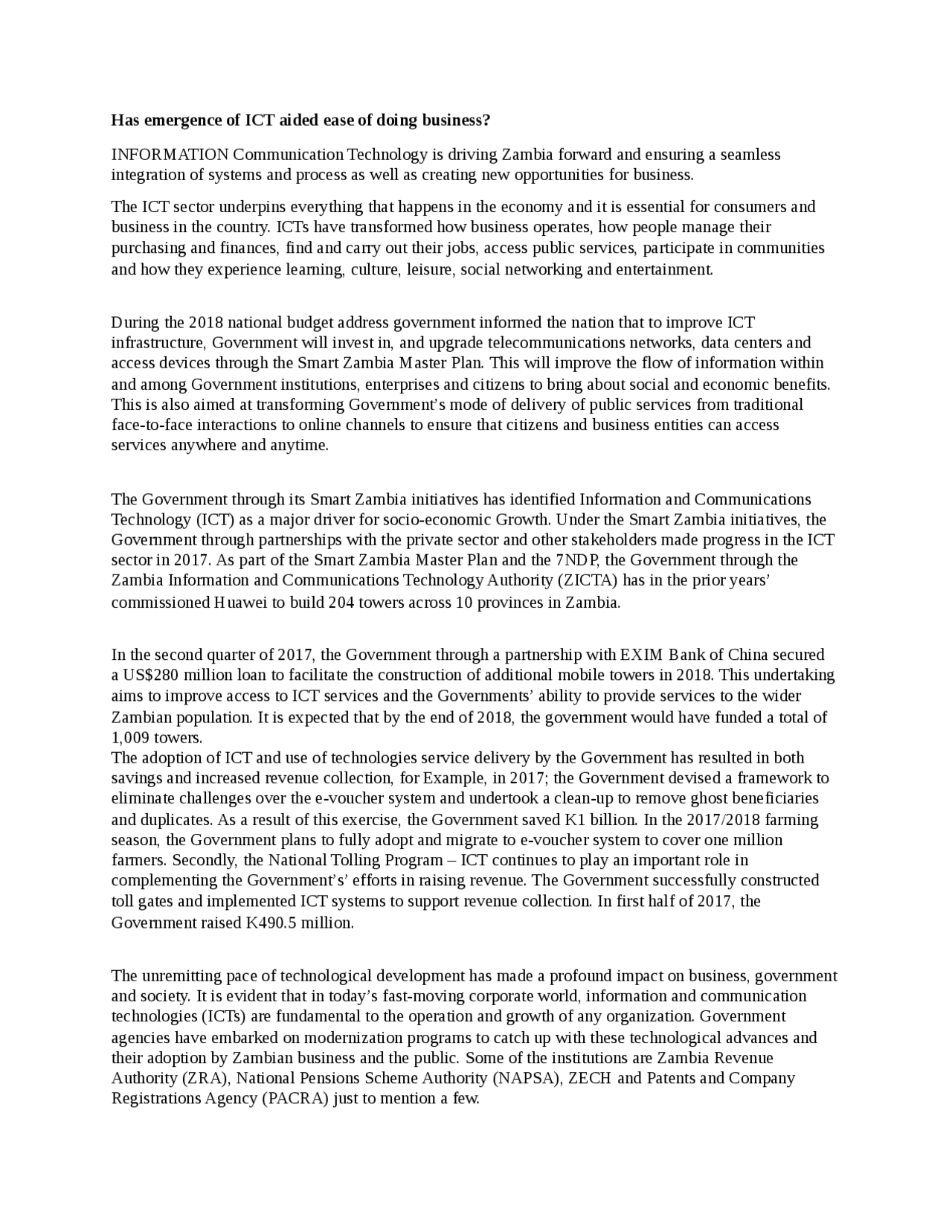 Has Emergence Of Ict Docsity