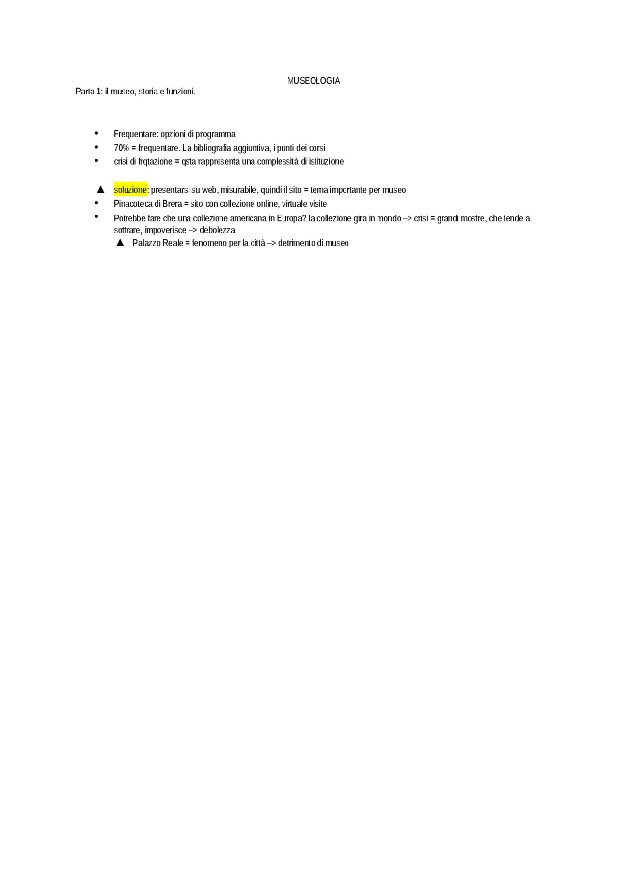 Lintroduzione Alla Museologia Docsity