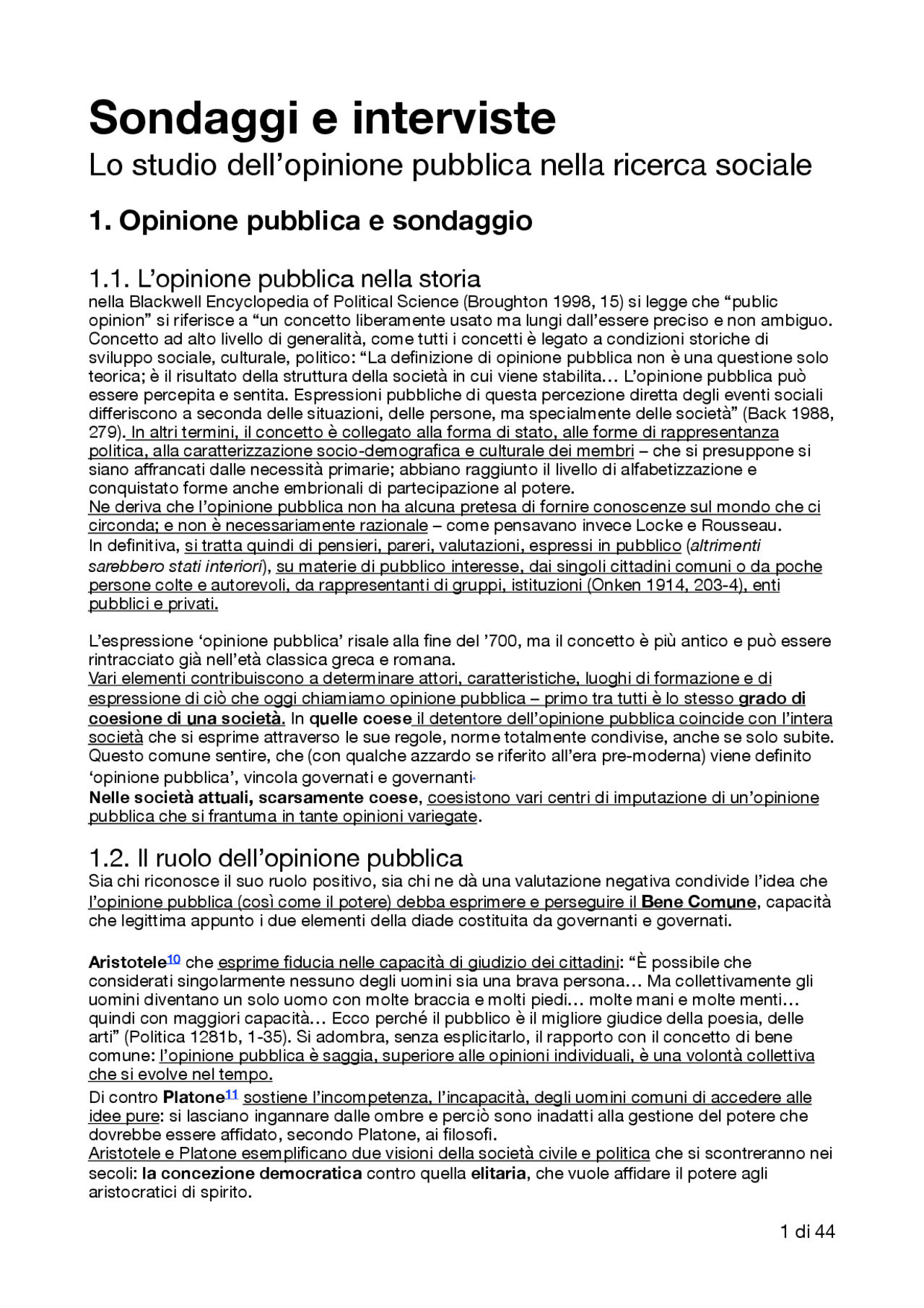 Sondaggi E Interviste Pitrone Docsity