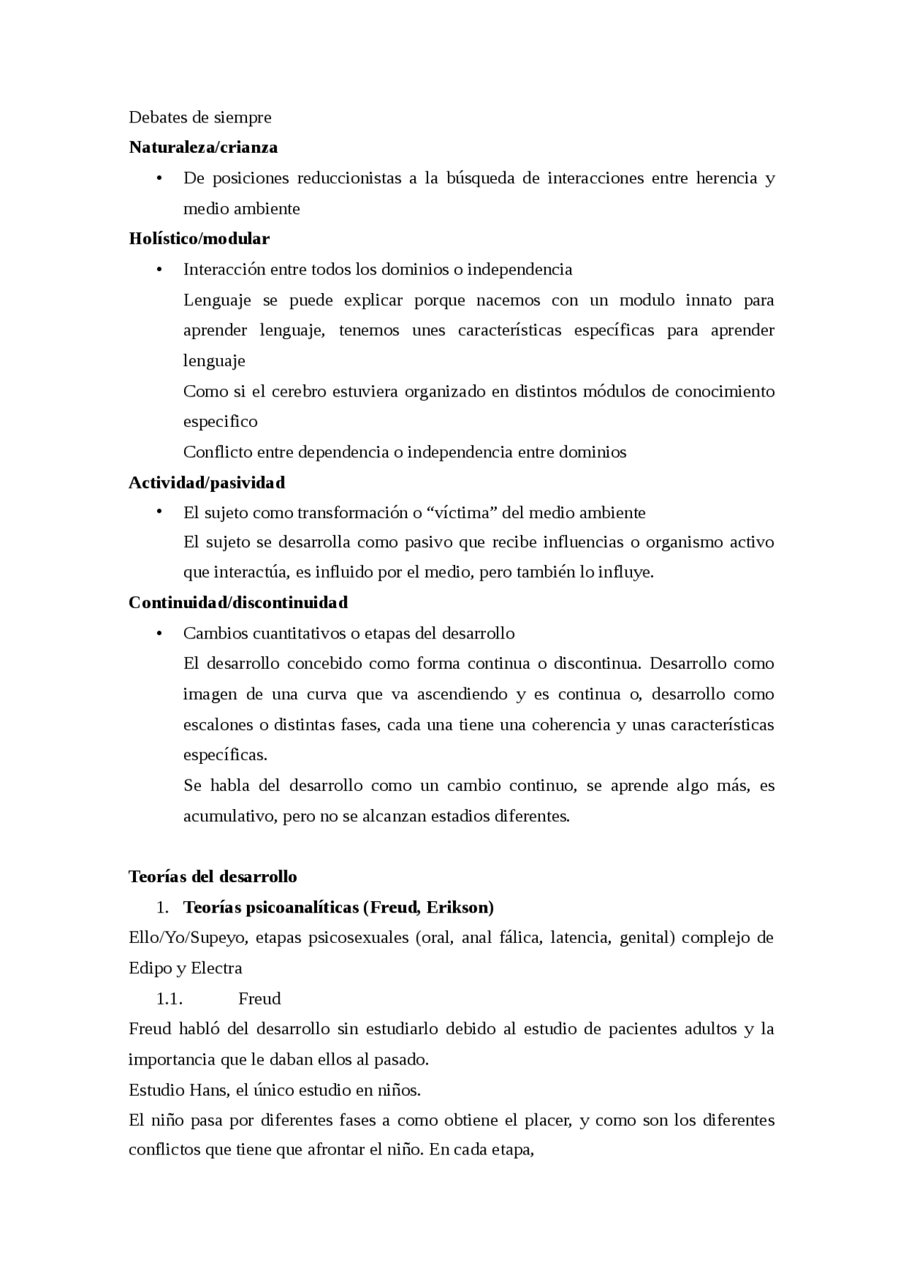 Apuntes Tema 2 Desenvolupament De La Infància Docsity