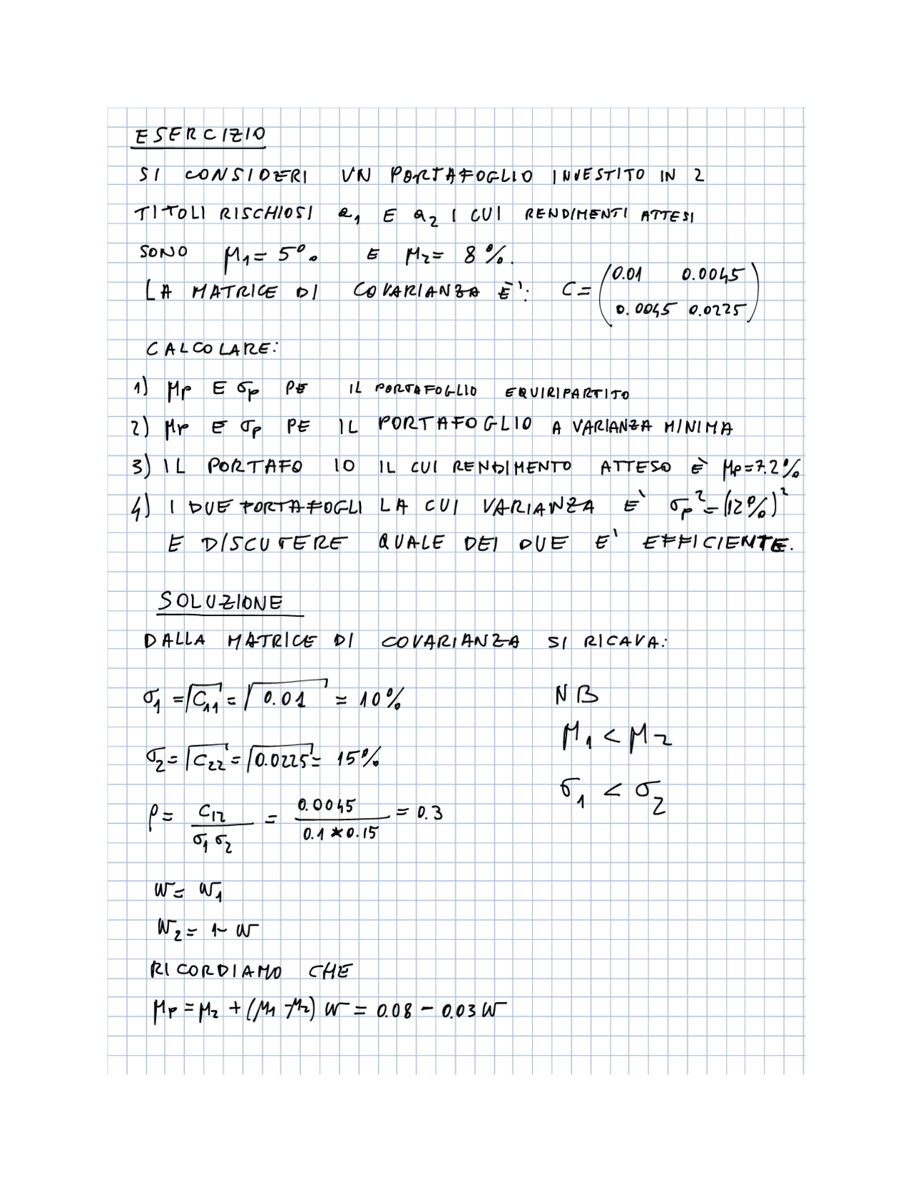 esercizi svolti di teoria matematica F. II parte | Esercizi di Matematica Finanziaria | Docsity