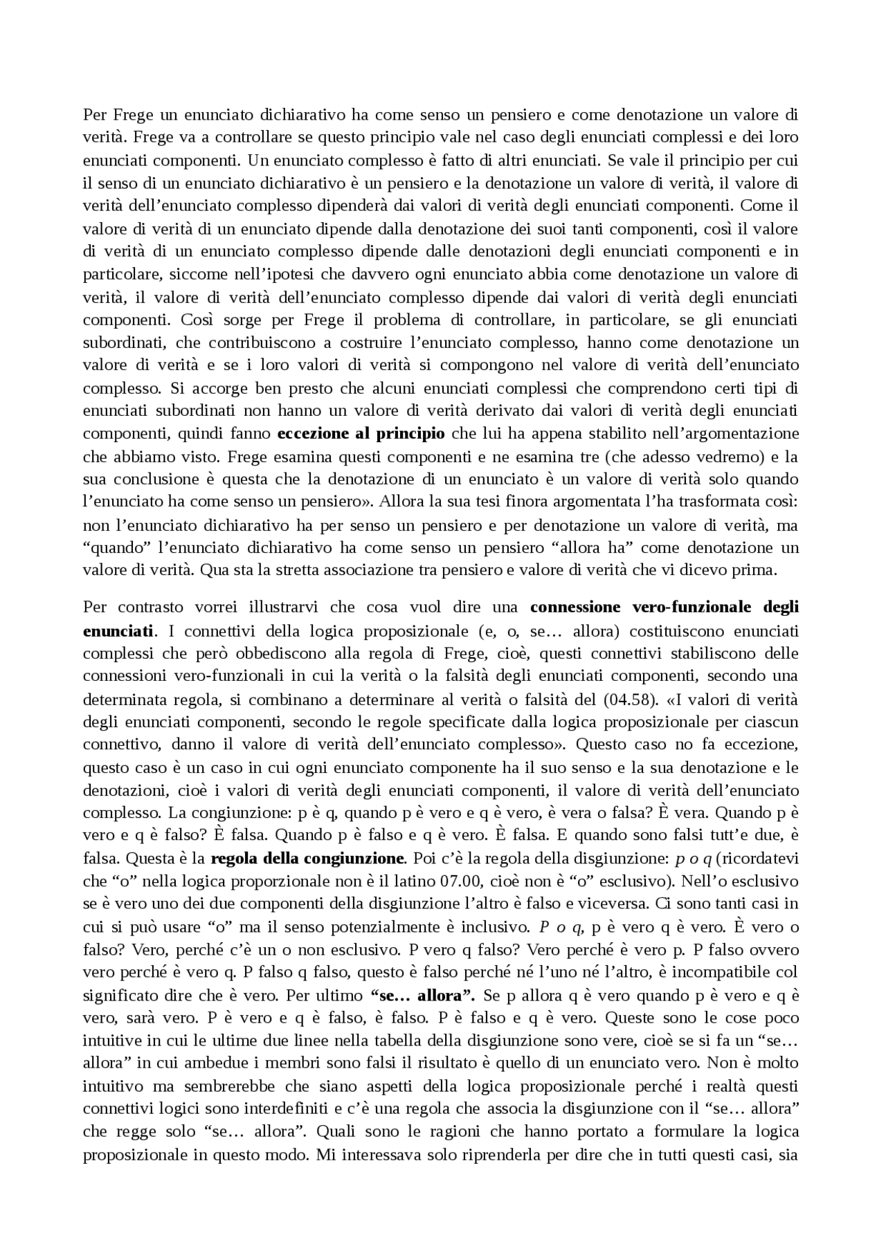 Frege E Wittgenstein Sbobinature Di Filosofia Del Linguaggio Docsity