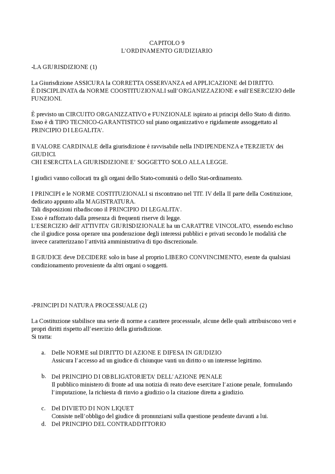 Lordinamento Giudiziario Sintesi Del Corso Di Diritto Pubblico Docsity
