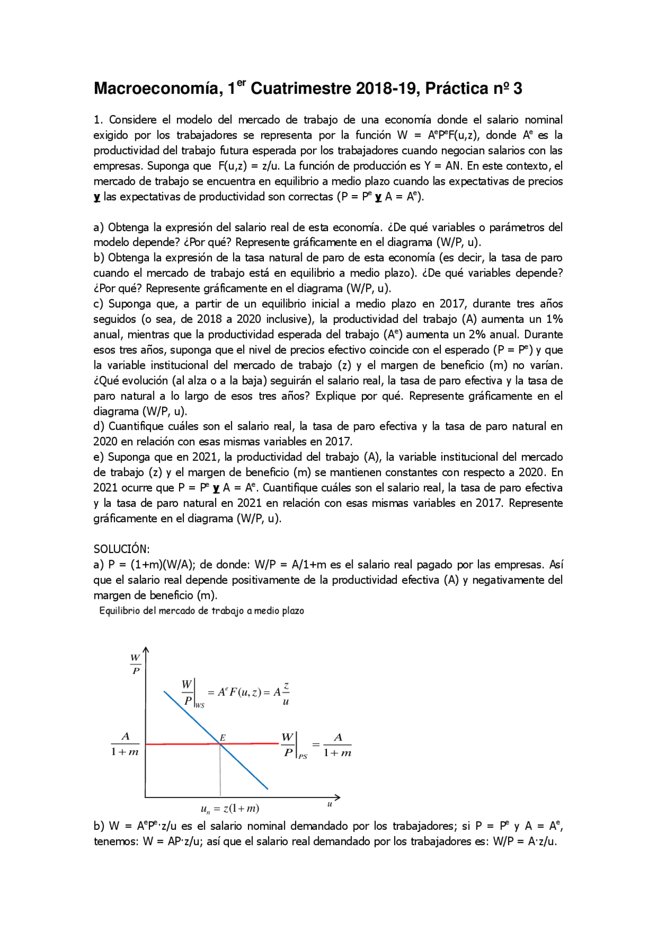 Macroeconomia Ejercicios Docsity