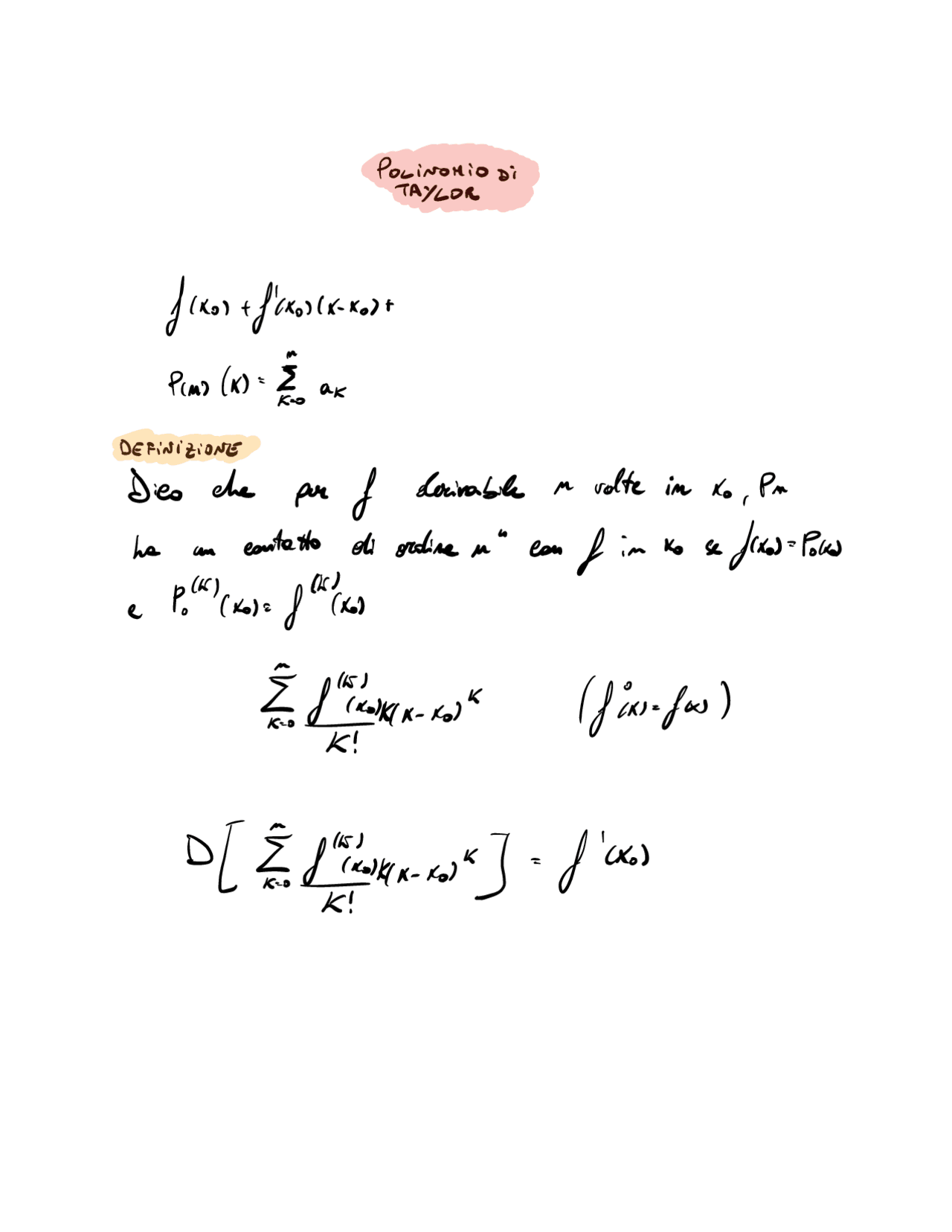 Polinomio Di Taylor Con Dimostrazione Docsity
