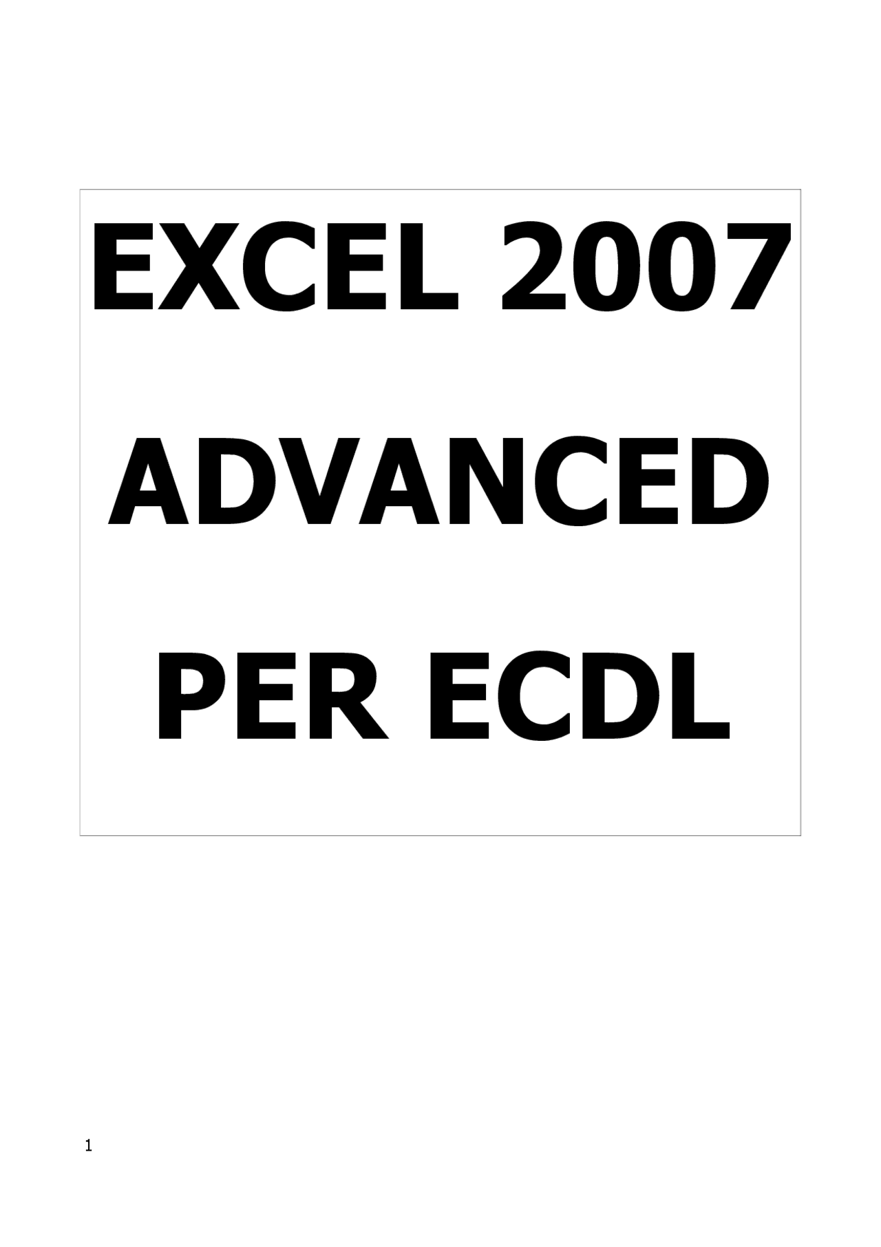 Dispensa Su Excel Advanced Dispense Di Informatica Docsity