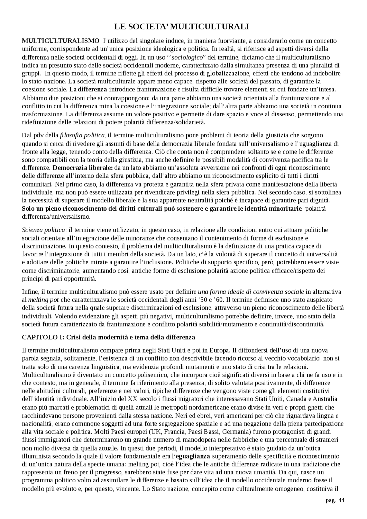 Le Società Multiculturali Docsity