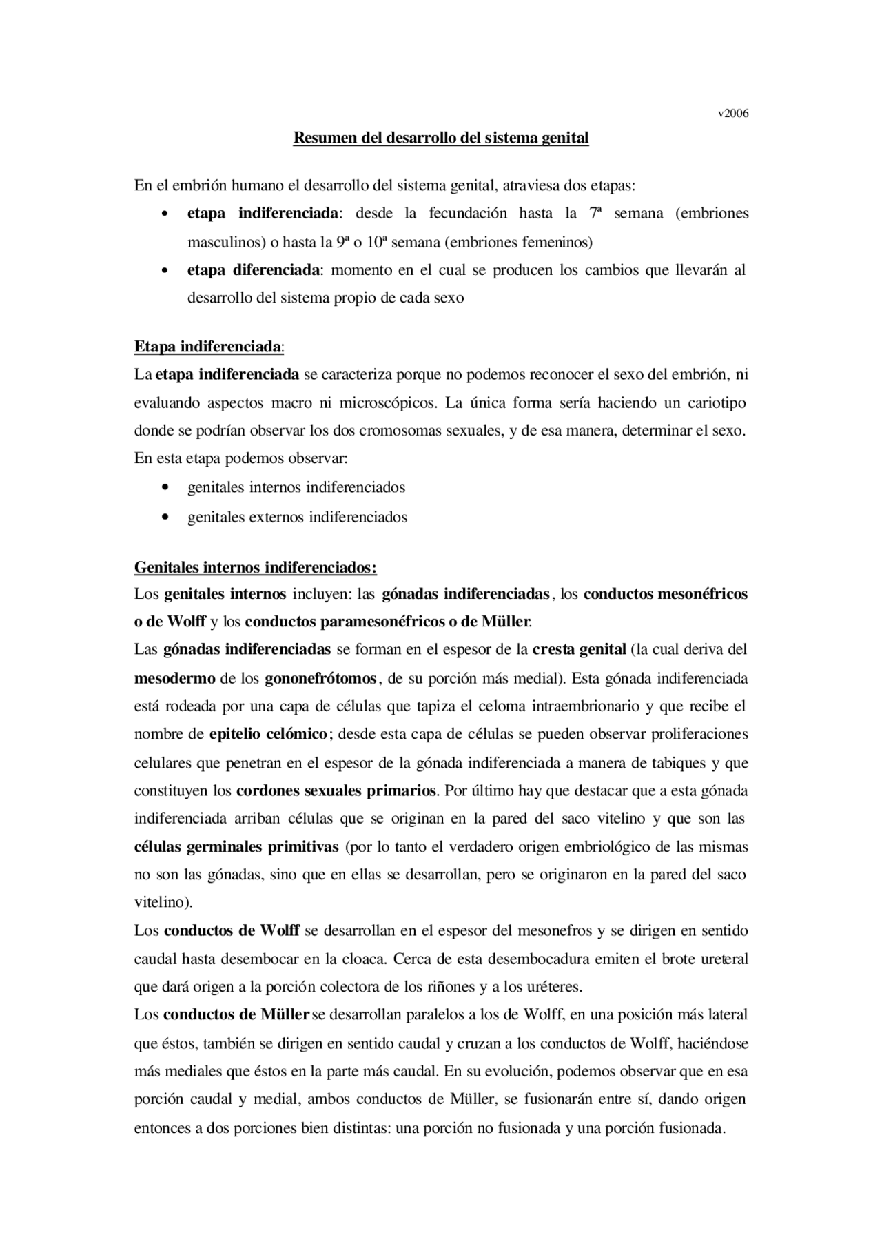 Embriología Sistema Genital Apuntes De Histología Docsity