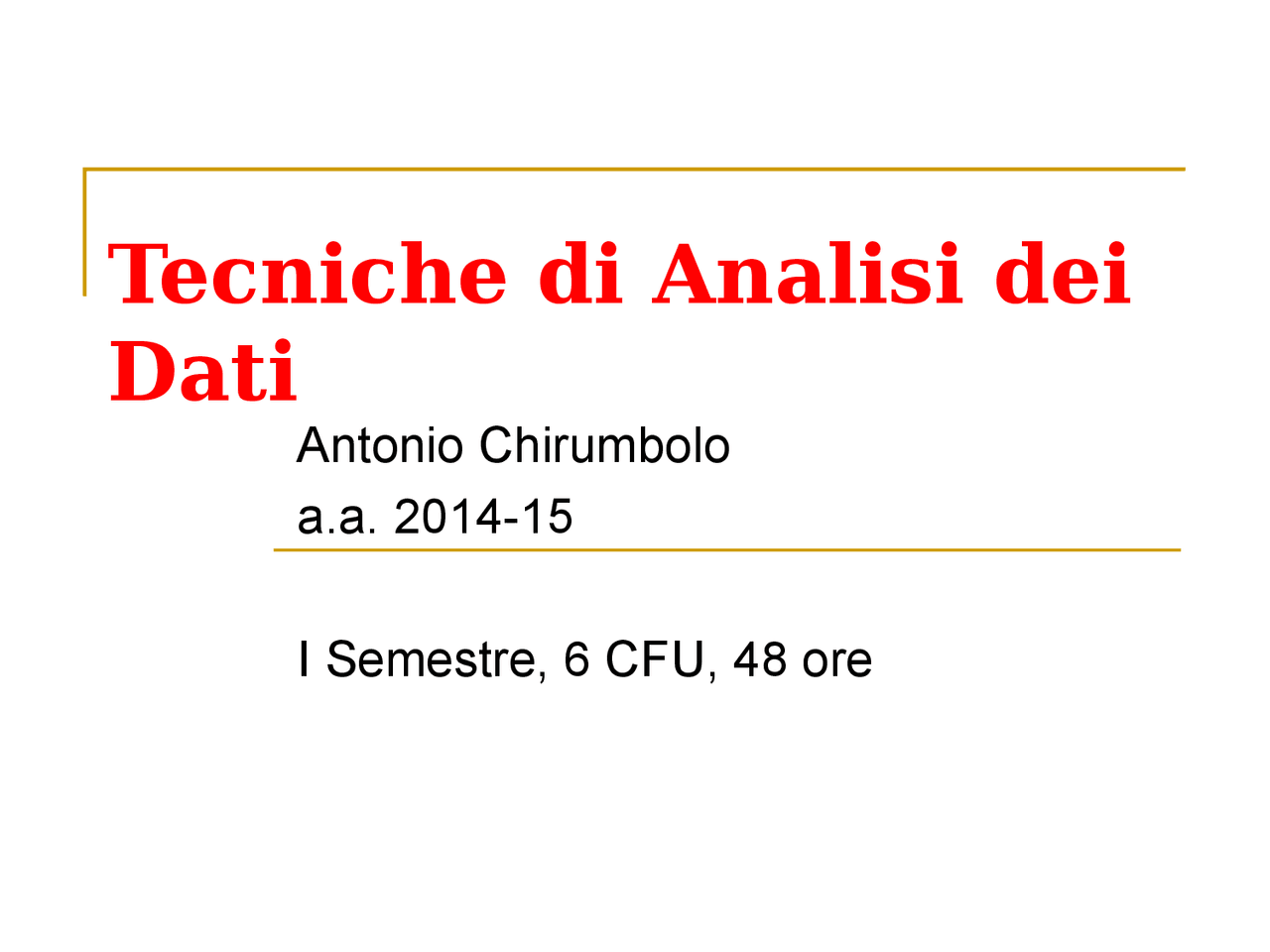 Tecniche Di Analisi Dati Dispense Di Analisi Dei Dati Docsity
