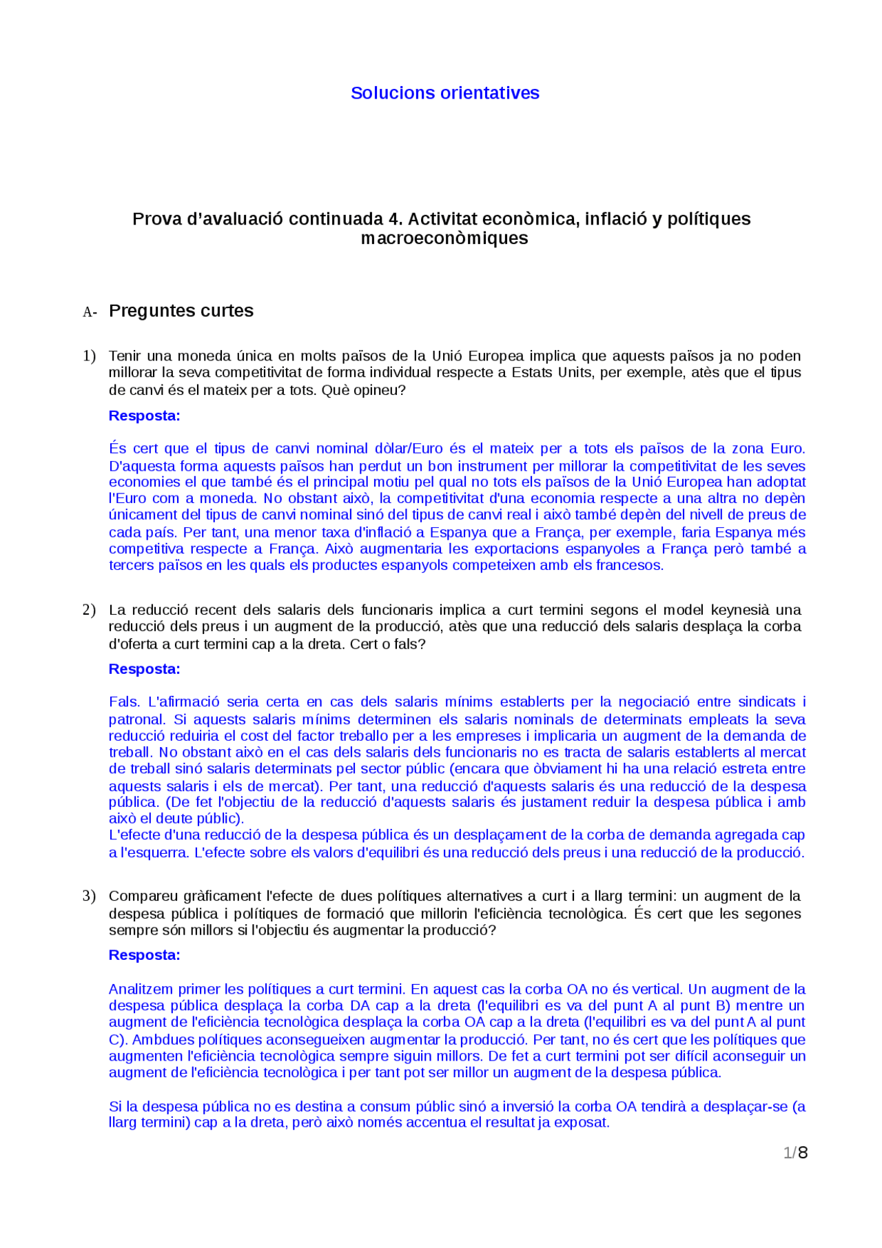 Solucions Pac 4 Macroeconomia Docsity