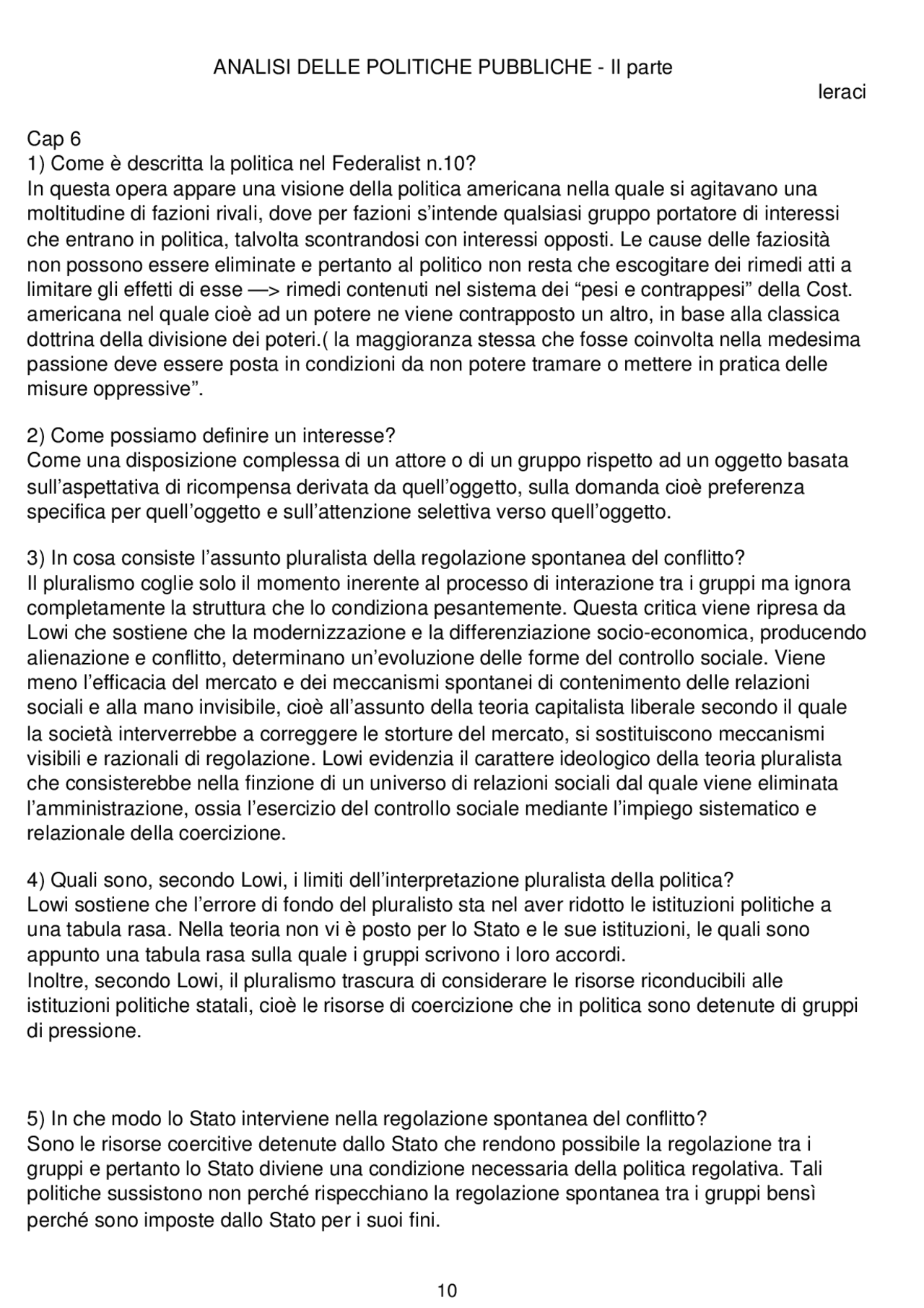 Analisi Delle Politiche Pubbliche Docsity