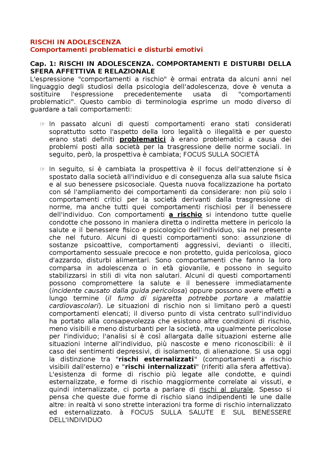 Rischi In Adolescenza Comportamenti Problematici E Disturbi Emotivi