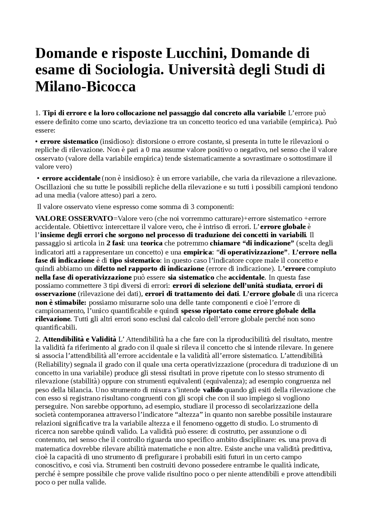 Metodi Della Ricerca Docsity