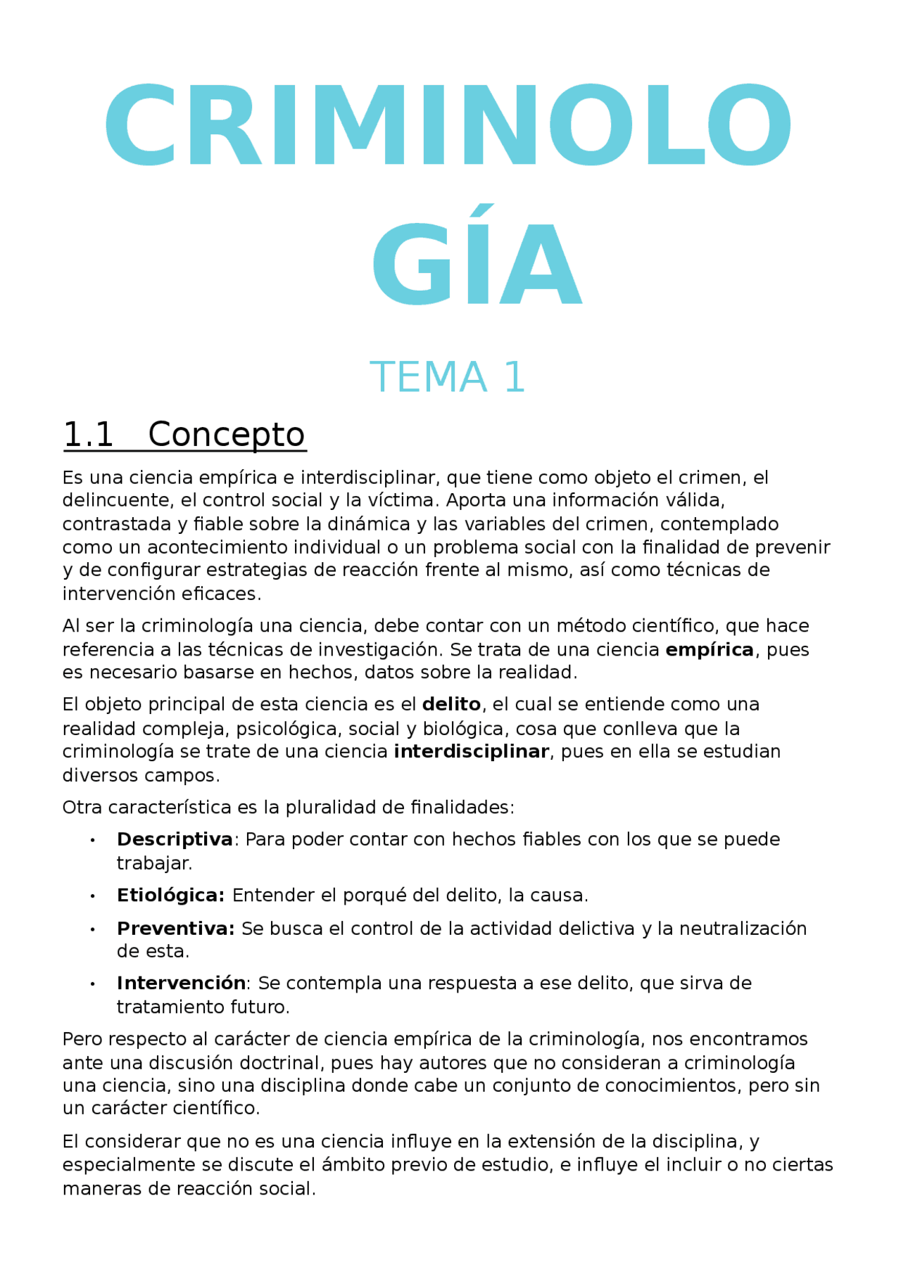 Apuntes Criminología Docsity