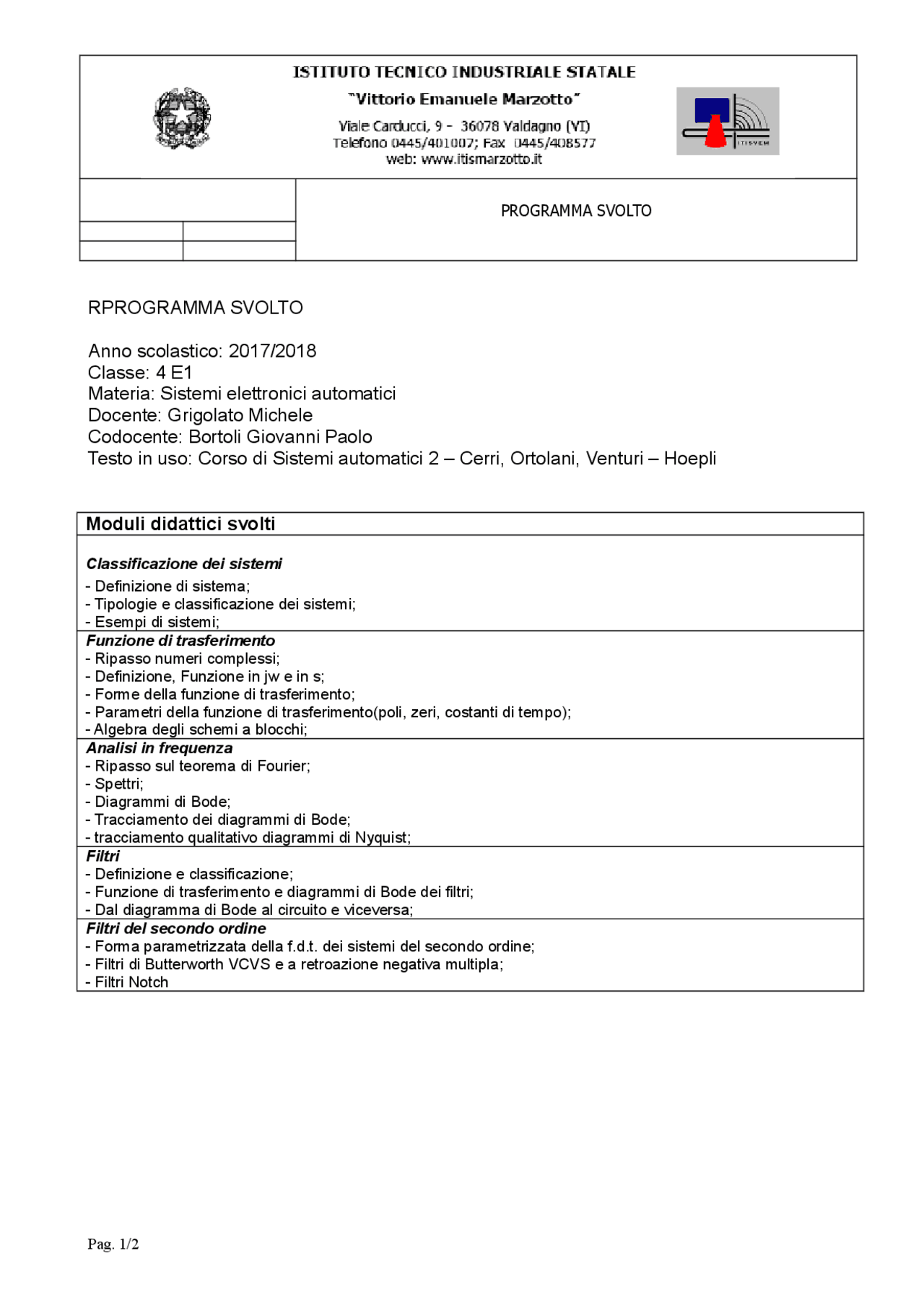 Sistemi Informatici Docsity