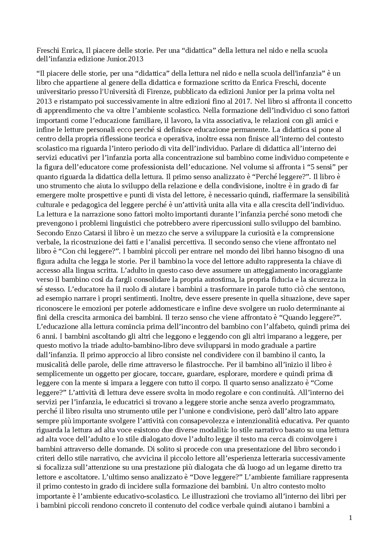 Il Piacere Delle Storie Riassunto Docsity