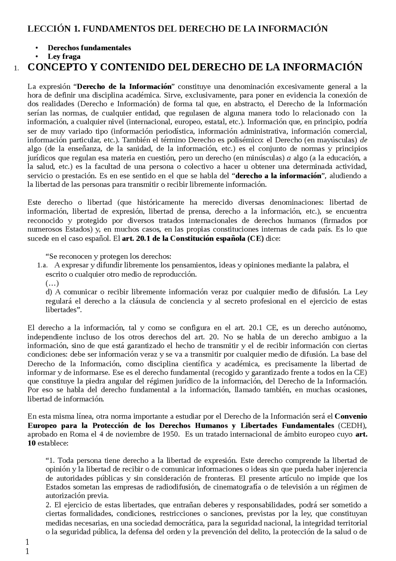 Derecho De La Comunicacion Docsity