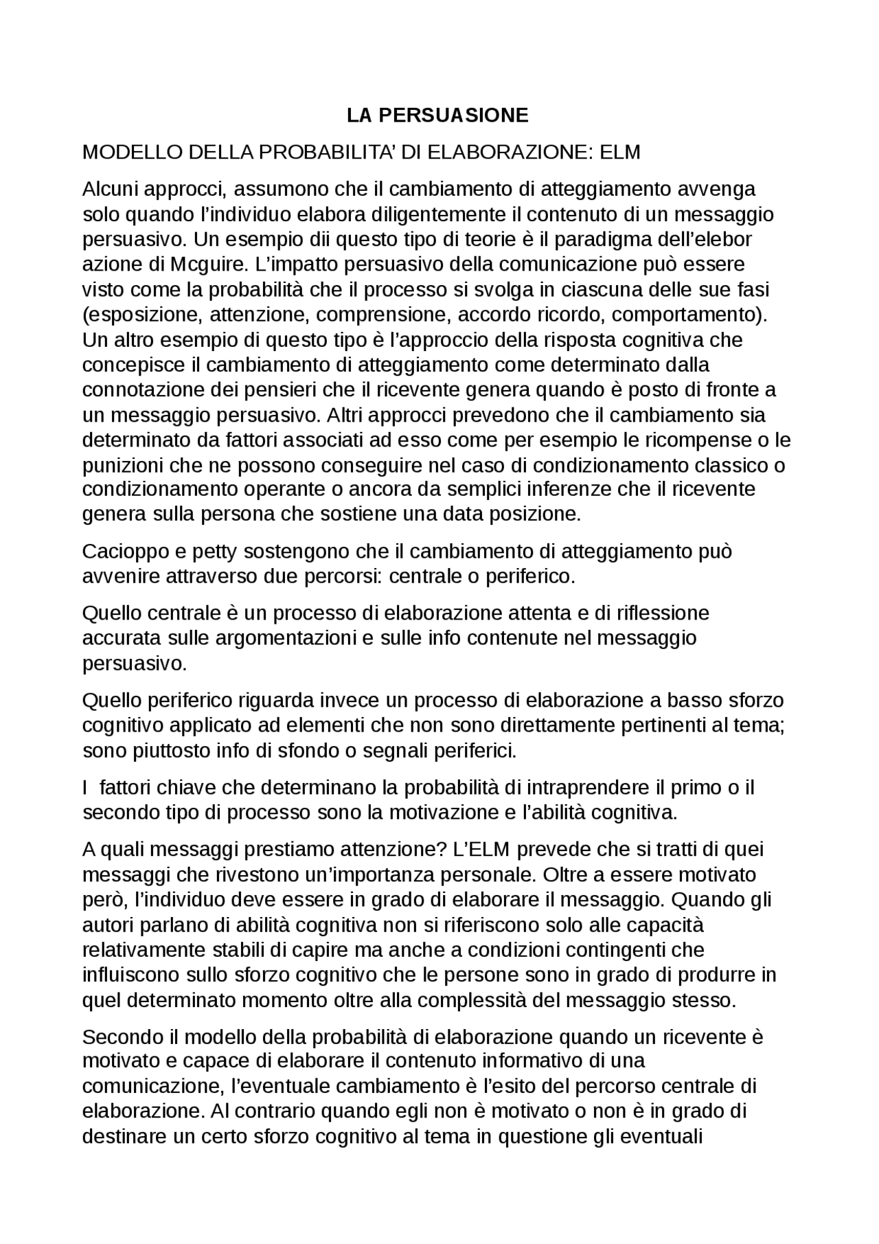 La Persuasione Cavazza N 2006 Bologna Docsity