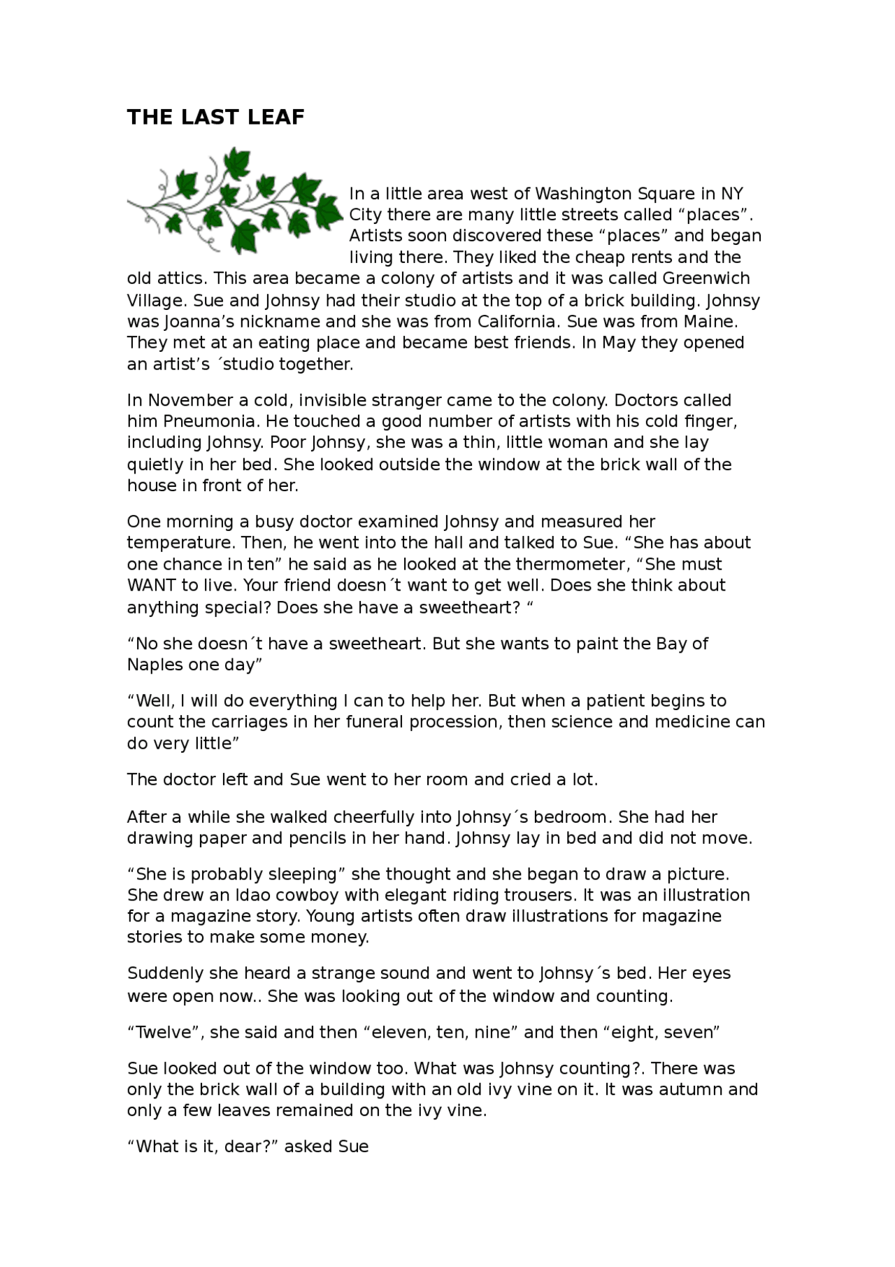 The last leaft 1º de carrera - Docsity