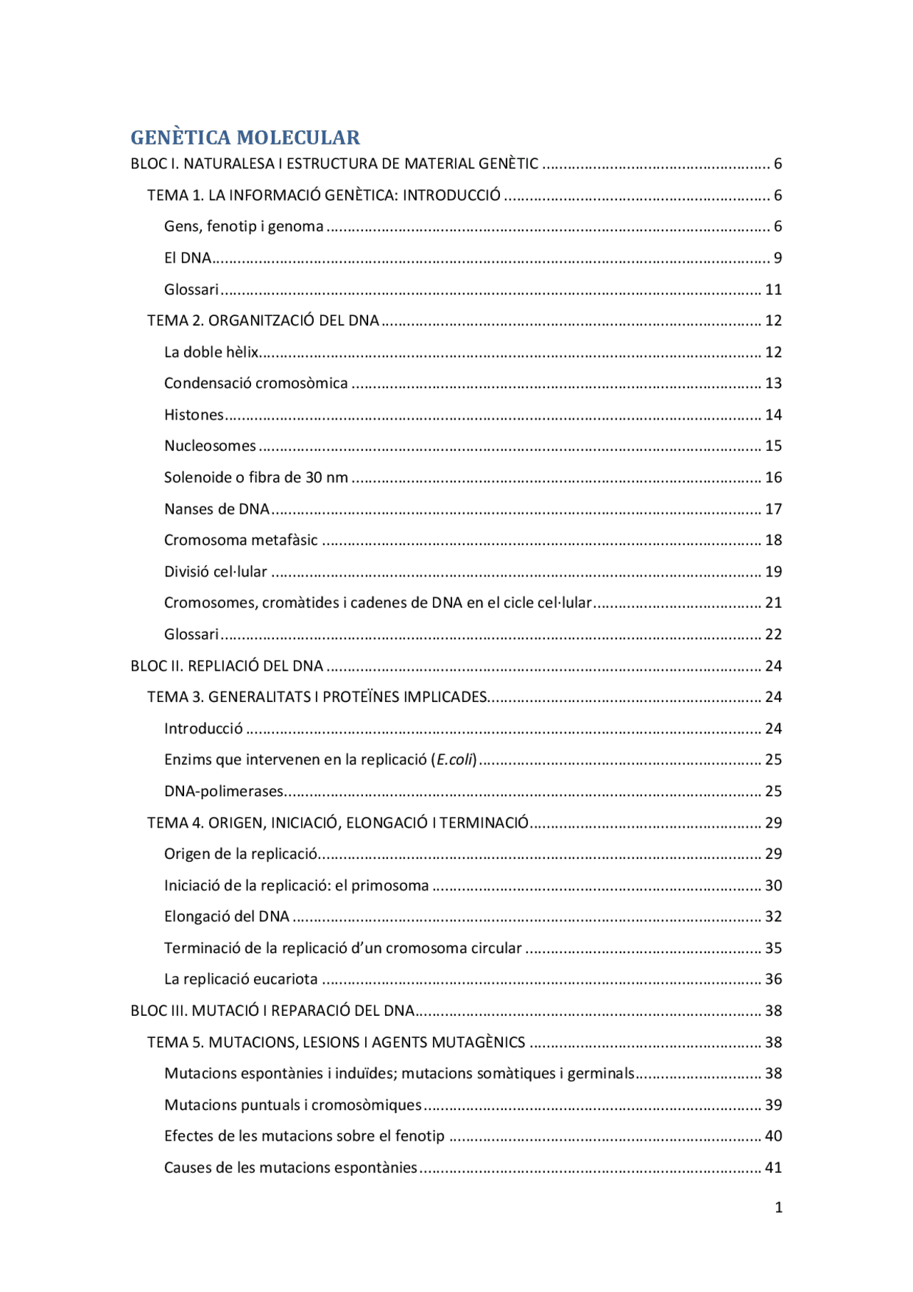 Genetica Molecular Apuntes Docsity