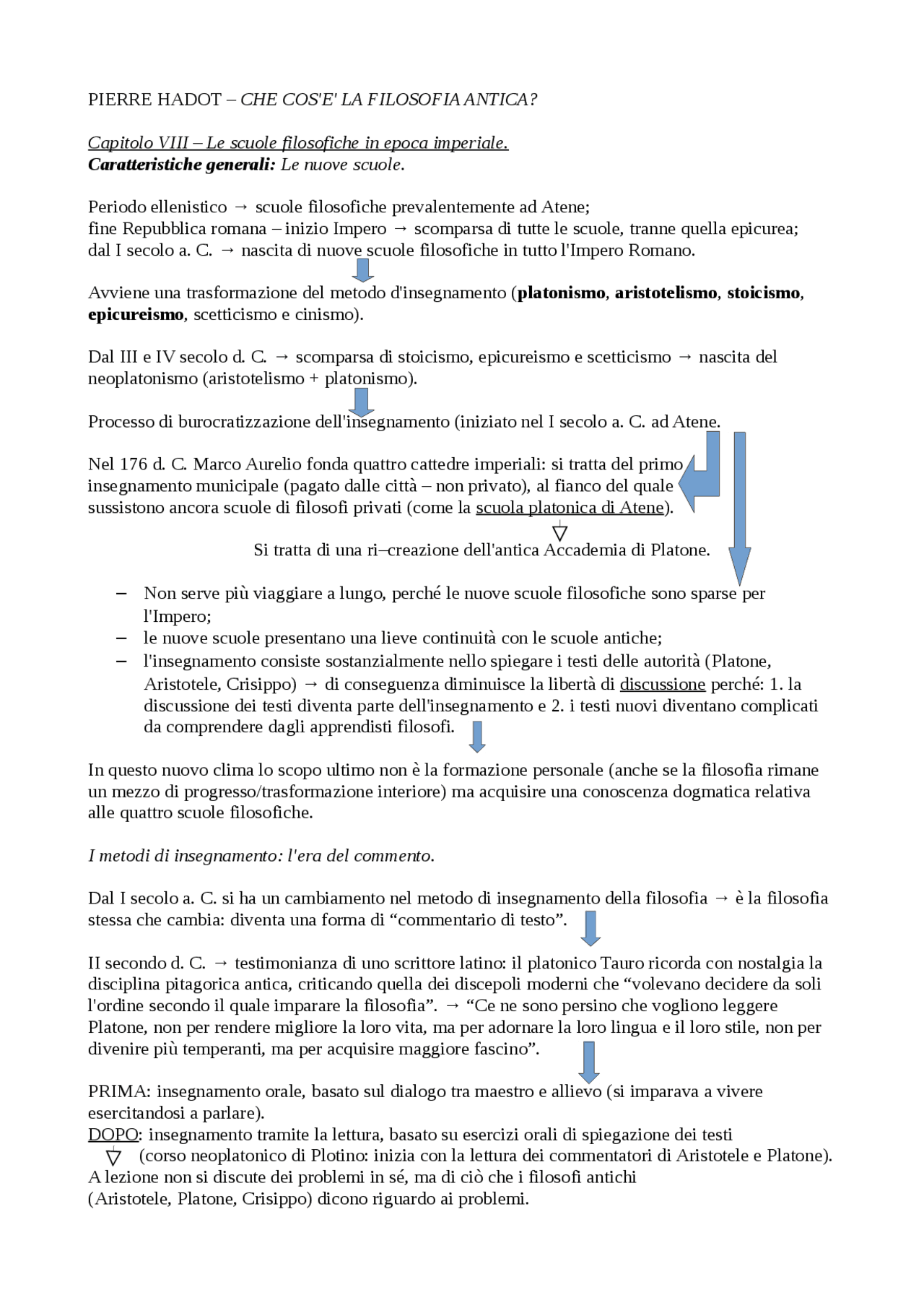 Che Cosè La Filosofia Antica Riassunto Docsity