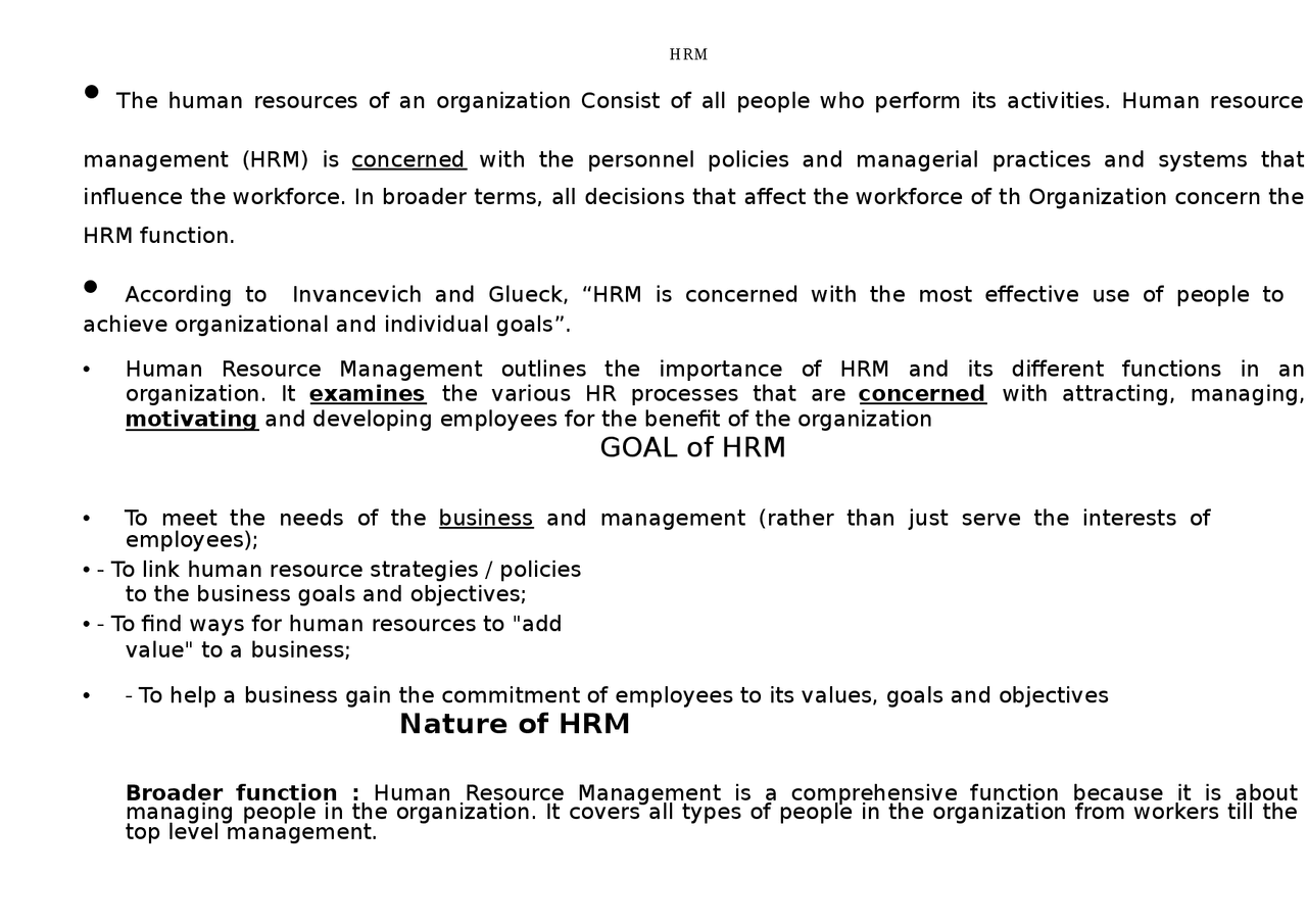 Human Resource Management Notes | Study notes Training and Development ...