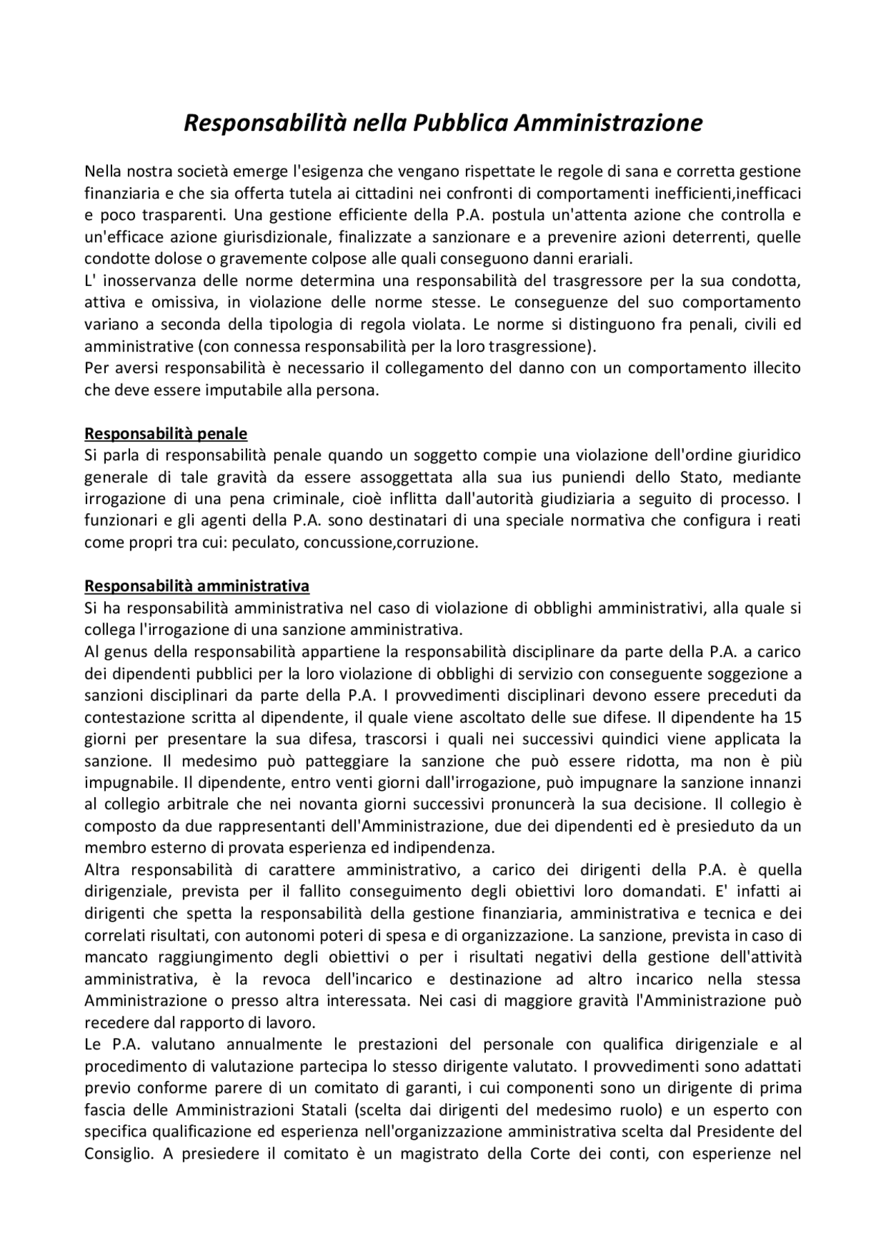 Dispensa Diritto Pubblico Docsity